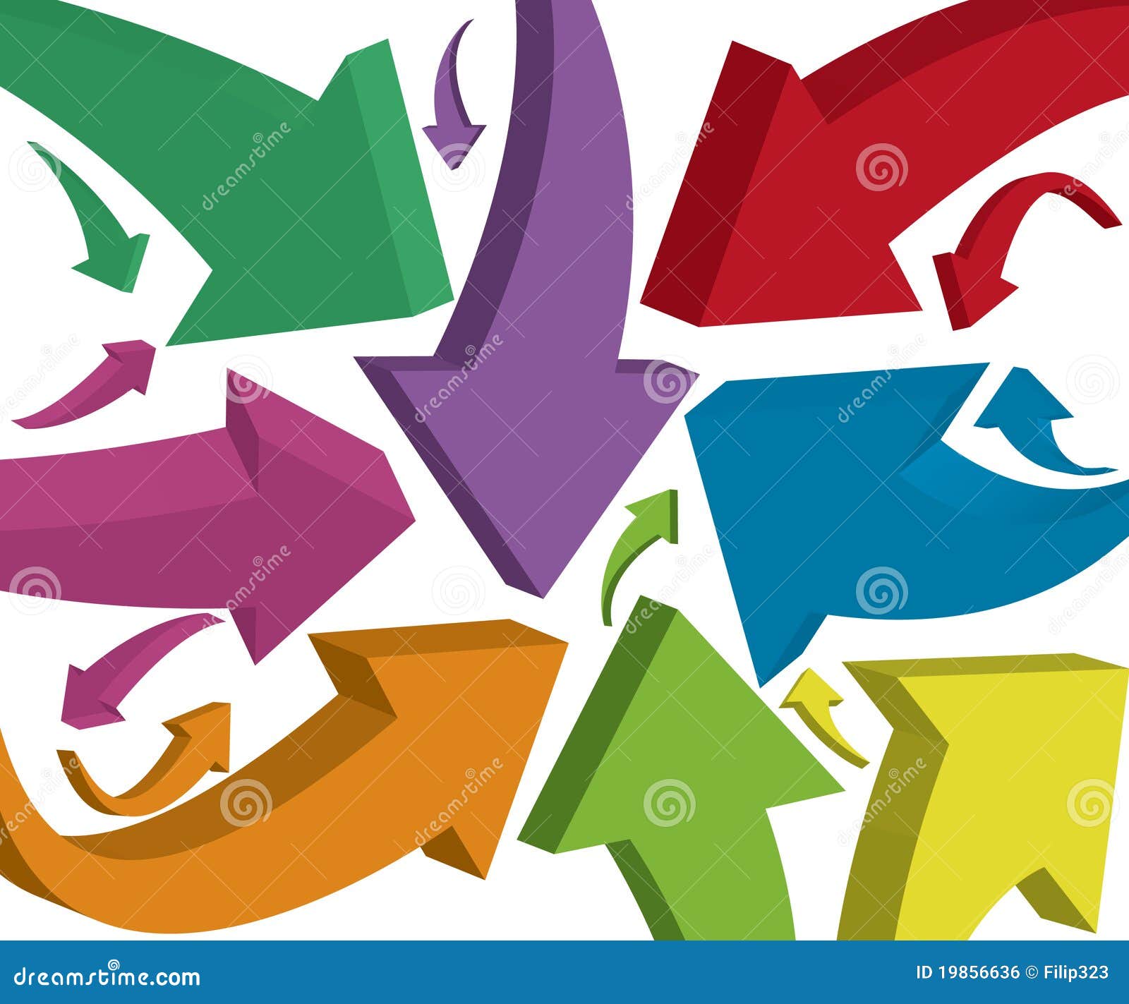 Pijlen vector illustratie. Illustration of pijl, onderaan - 19856636