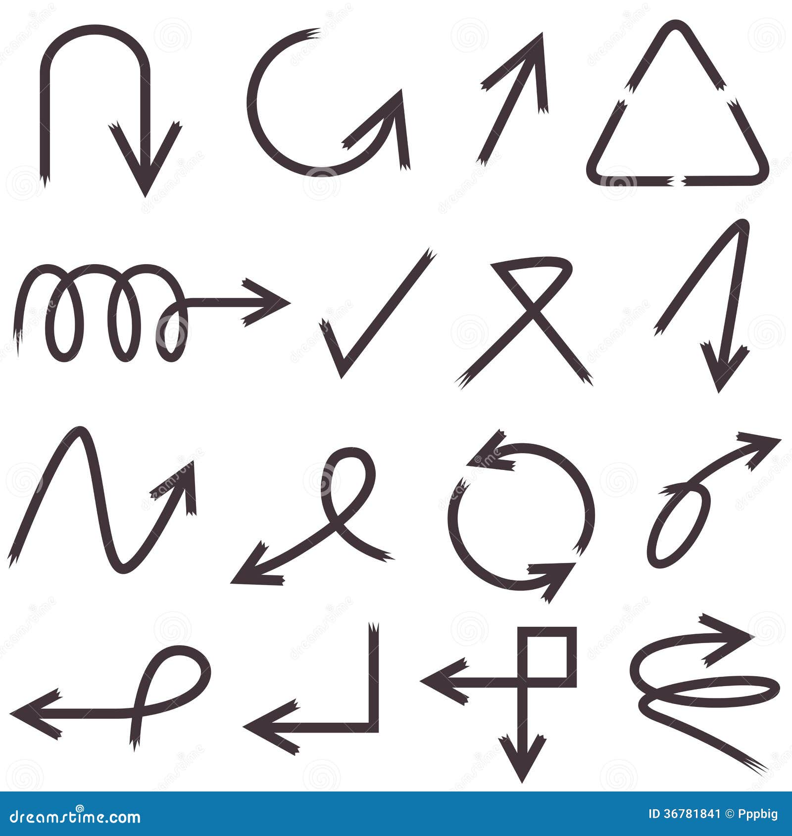 Pijlen stock illustratie. Illustration of wirwar, krul - 36781841