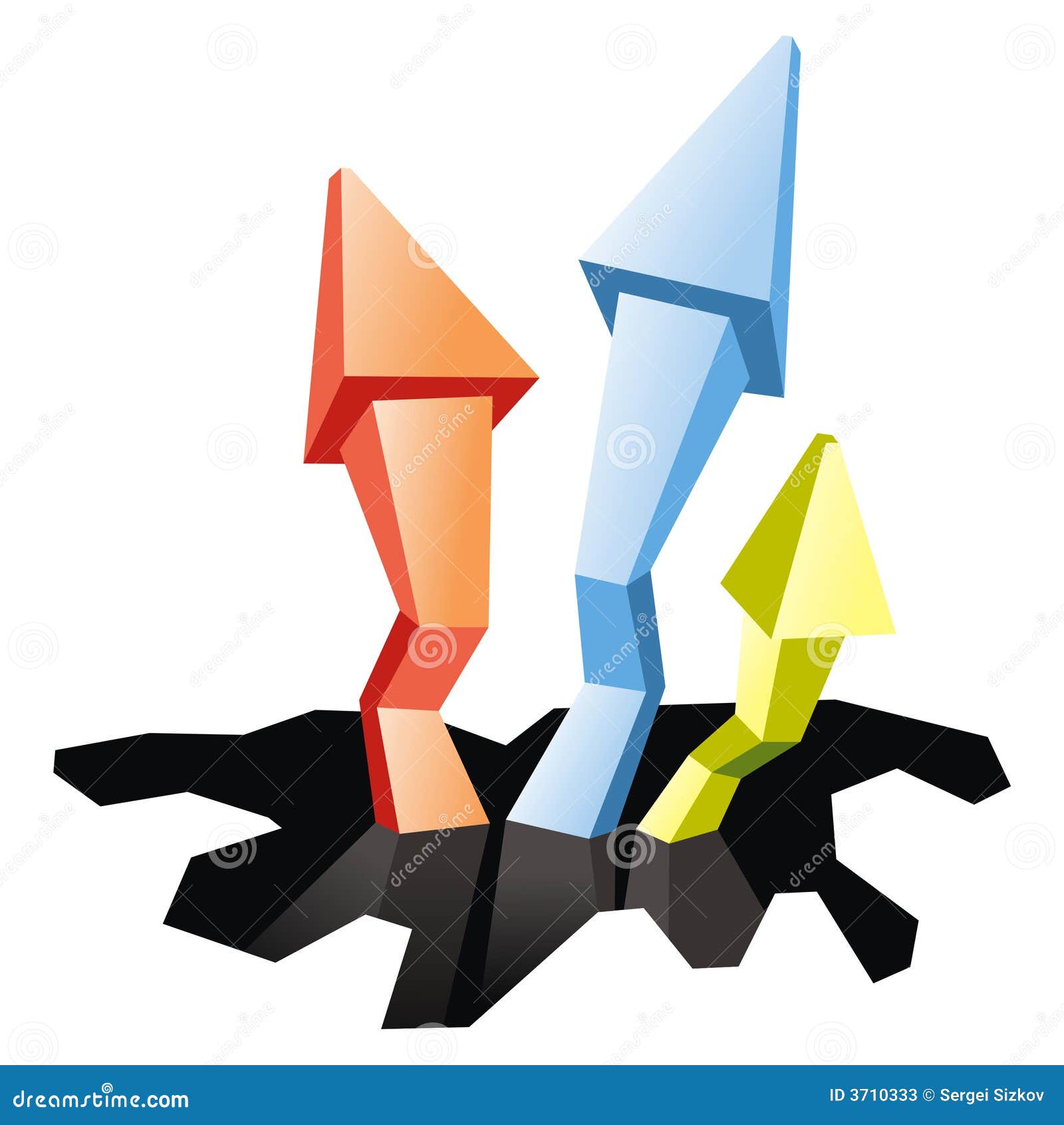 Pijlen vector illustratie. Illustration of verbetering - 3710333