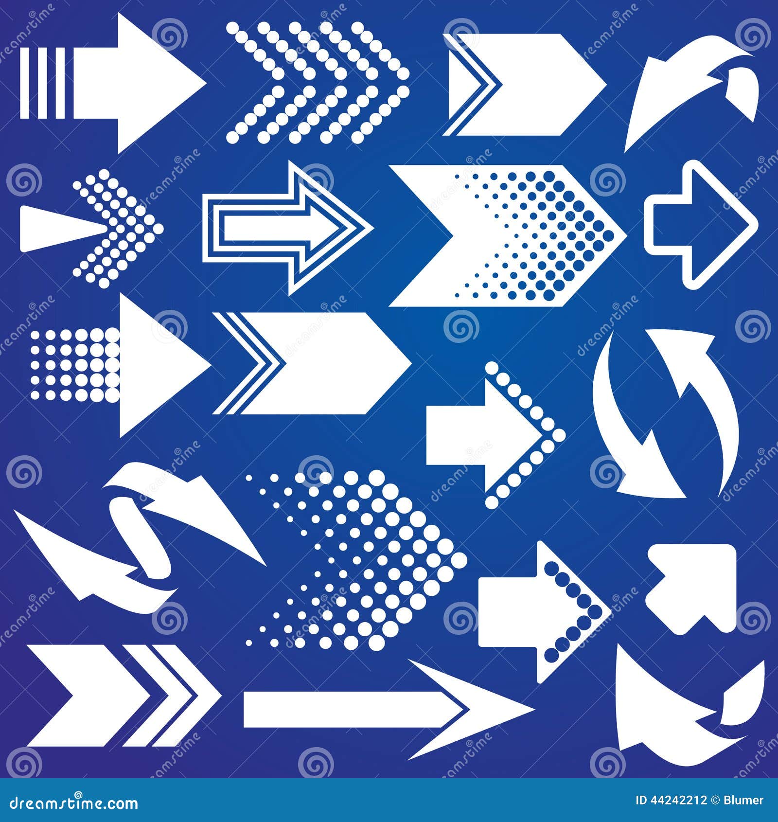 Pijlen vector illustratie. Illustration of pictogrammen - 44242212