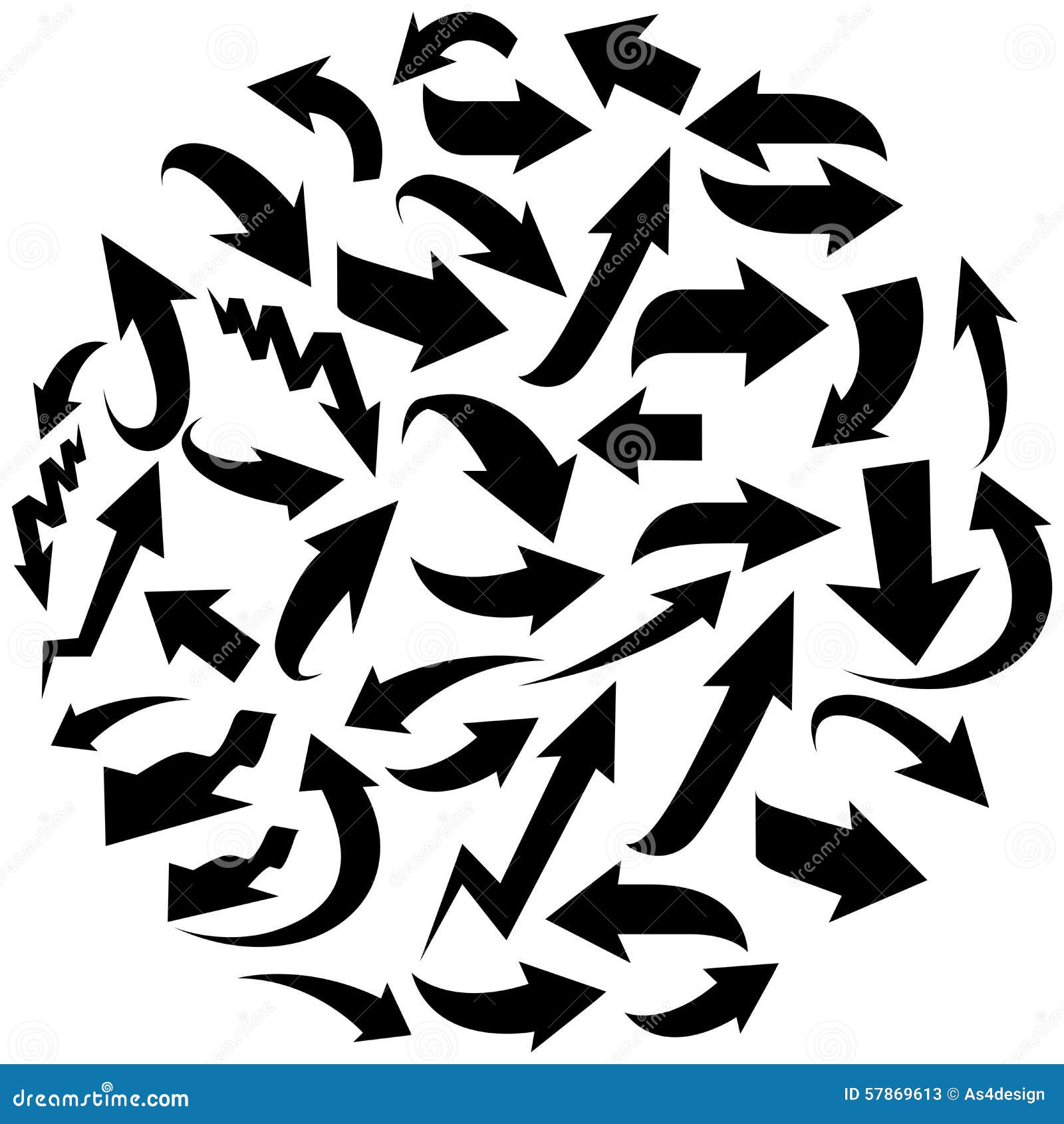 Pijlen vector illustratie. Illustration of vector, pijlen - 57869613