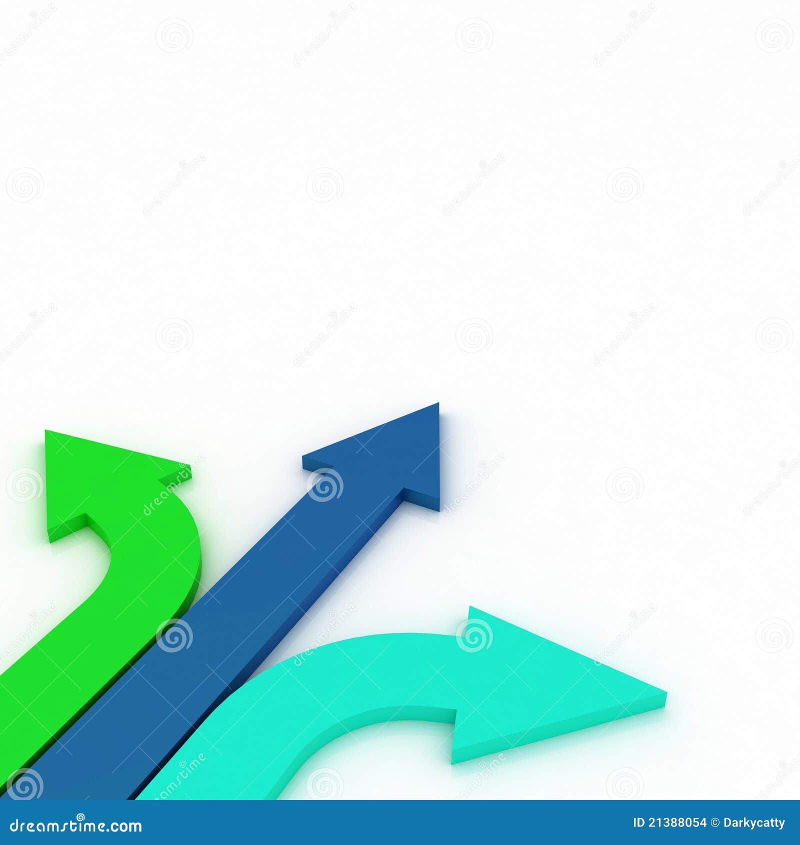 Pijlen in Drie Richtingen Met Ruimte Stock Illustratie - Illustration ...