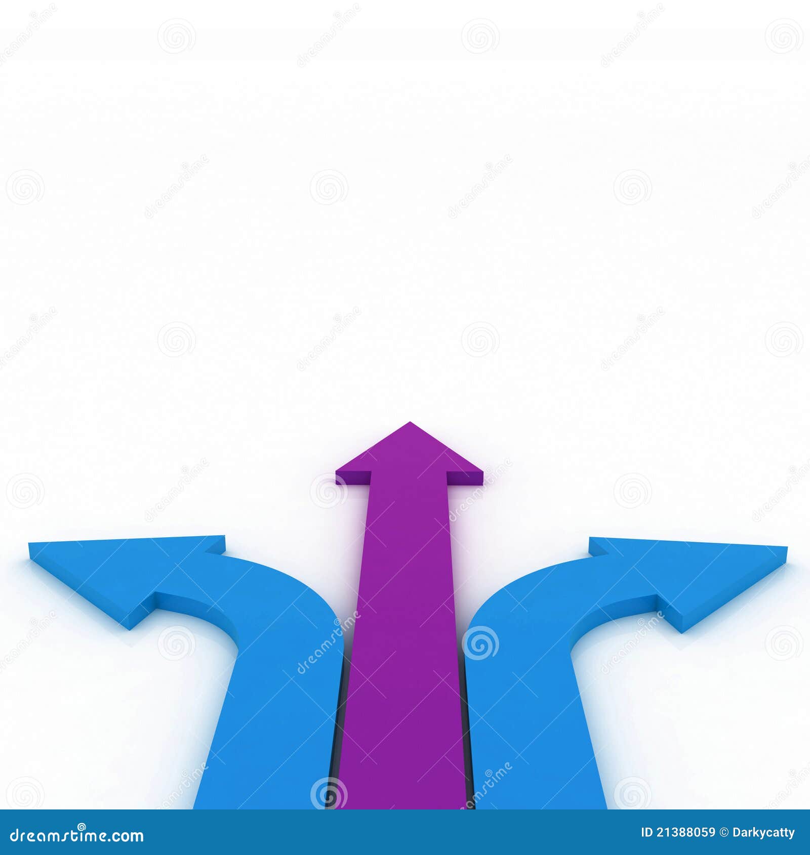 Pijlen in Drie Richtingen Met Ruimte Stock Illustratie - Illustration ...