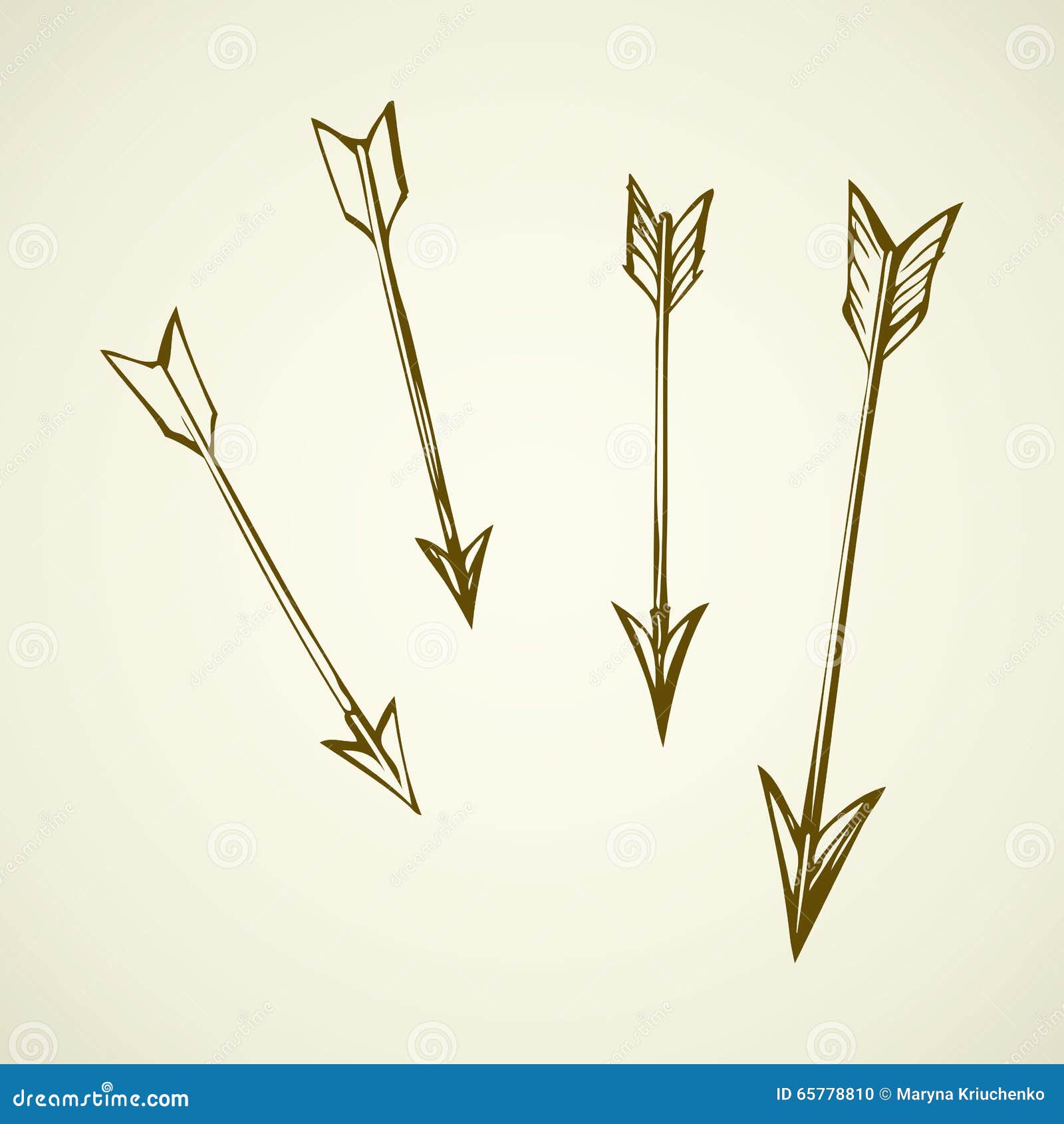 Pijlen Vector tekening vector illustratie. Illustration of leger - 65778810