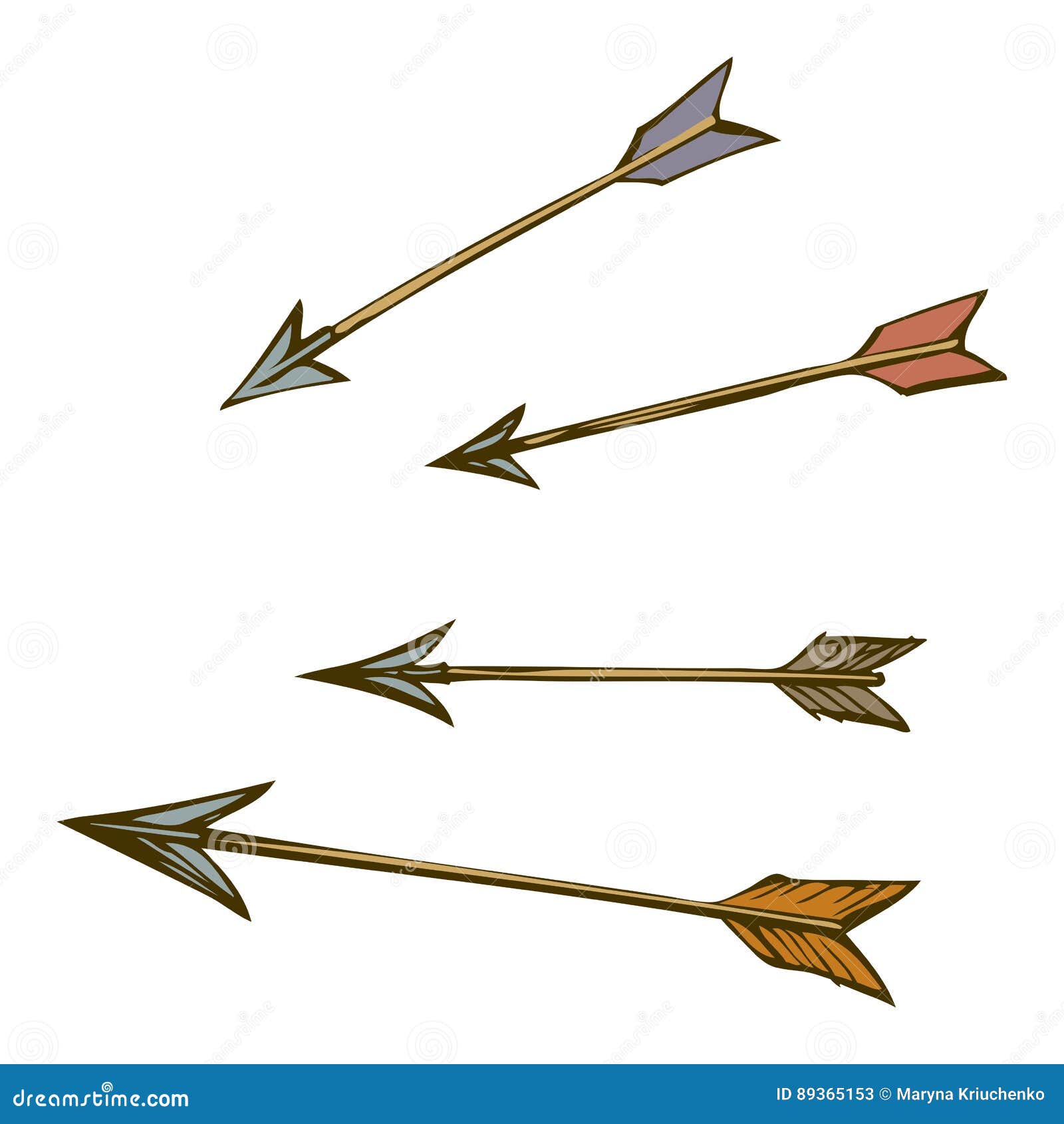 Pijlen Vector tekening vector illustratie. Illustration of achtergrond ...