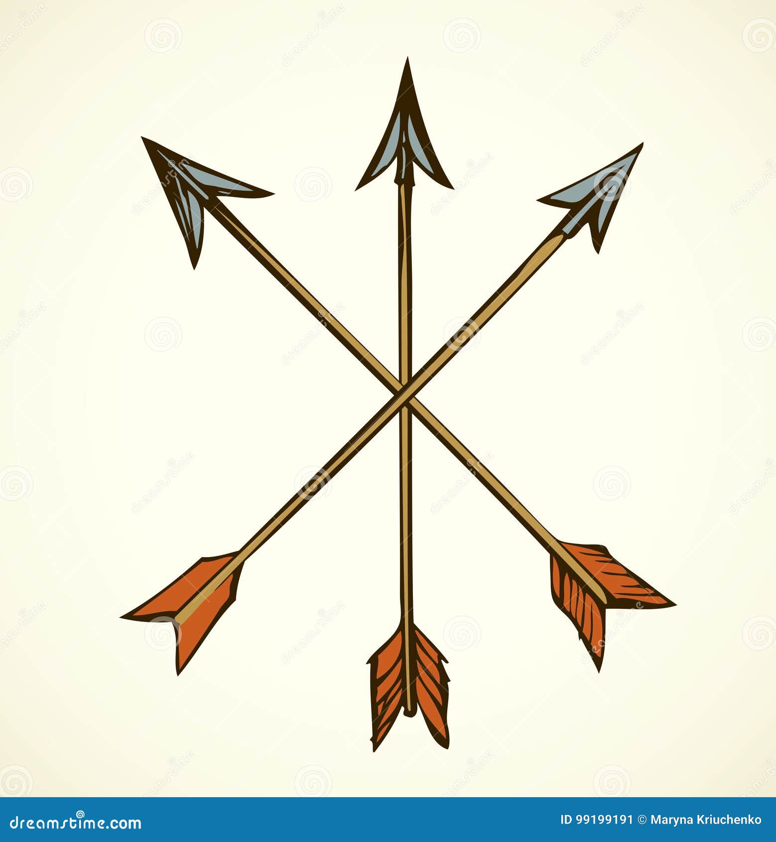 Pijlen Vector tekening vector illustratie. Illustration of achtergrond ...