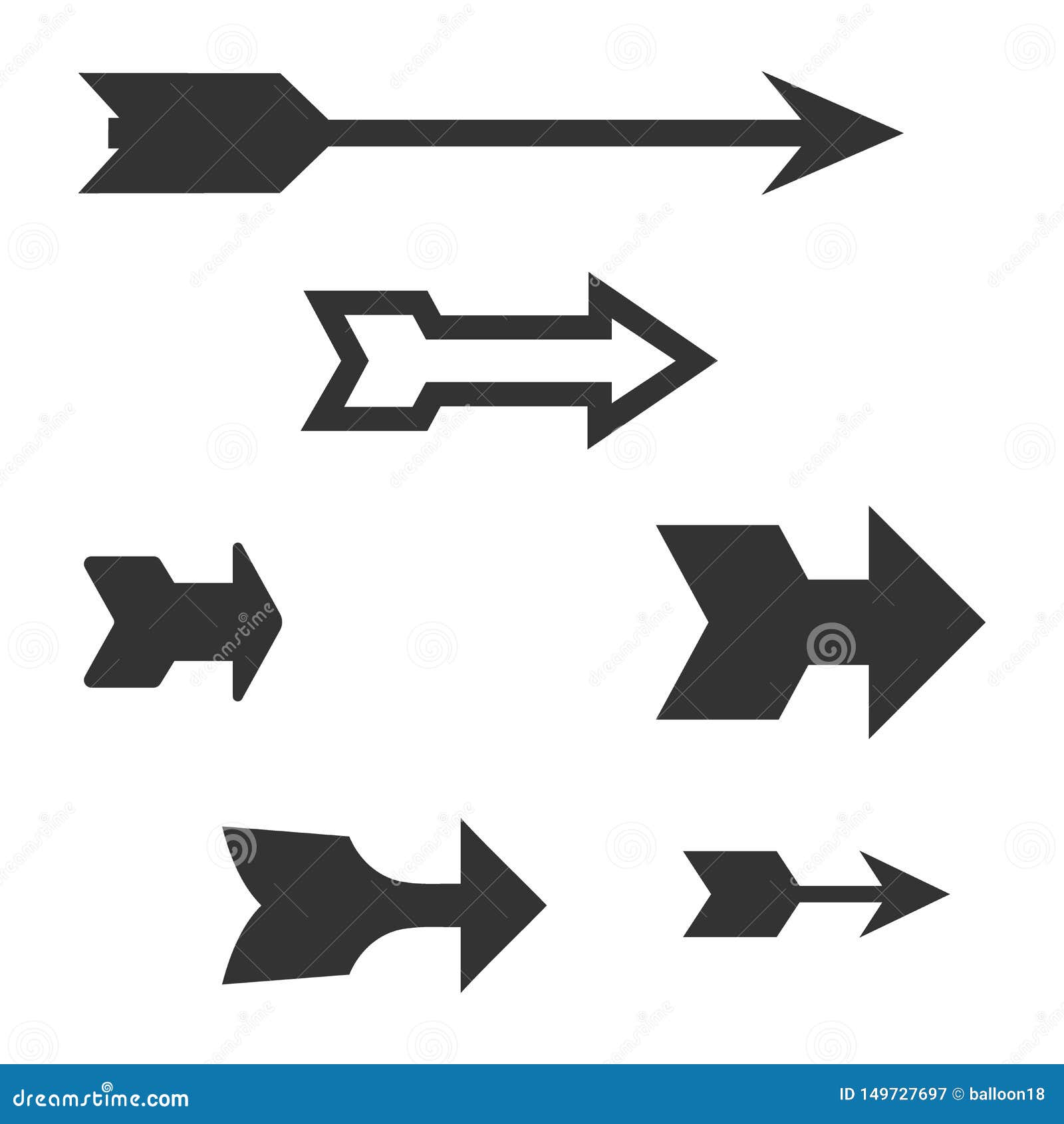 Pijlenwijzer vector illustratie. Illustration of pictogram - 149727697