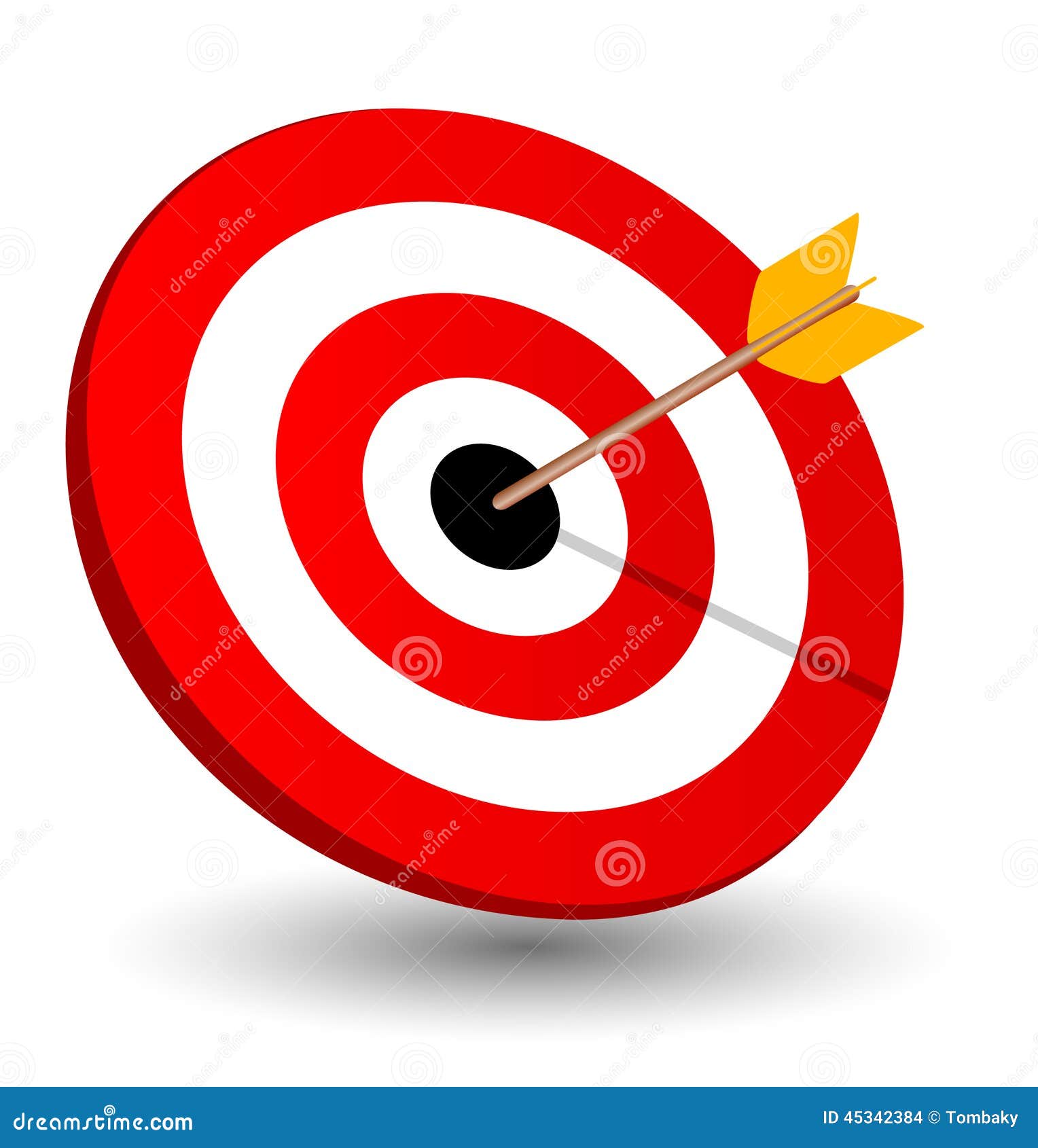 Pijlrecht Op Doel, Symbool Van Het Winnen Stock Illustratie ...