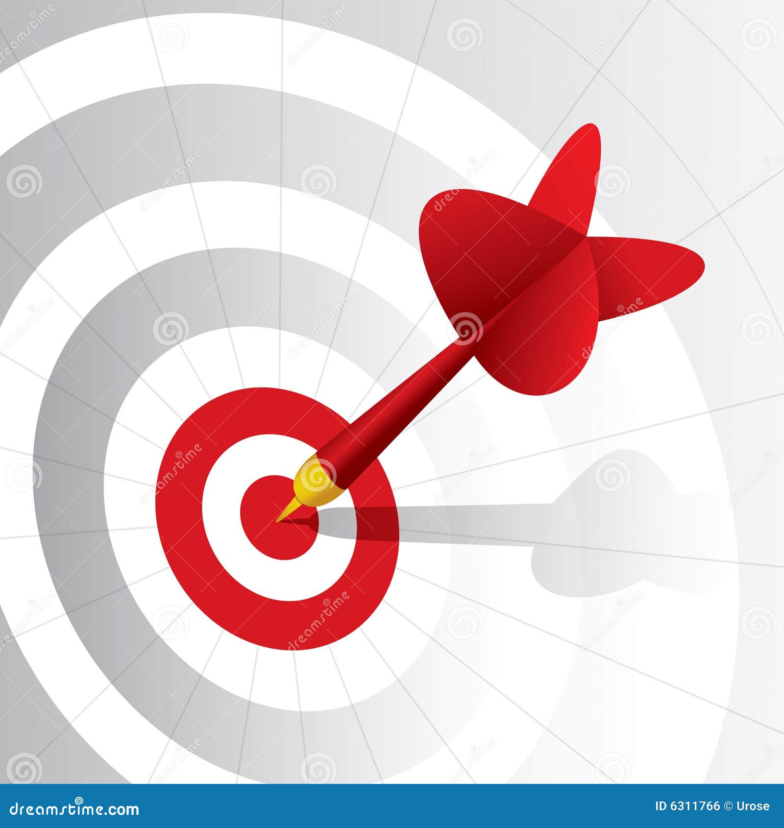 Pijltje vector illustratie. Illustration of centrum, overwinning - 6311766