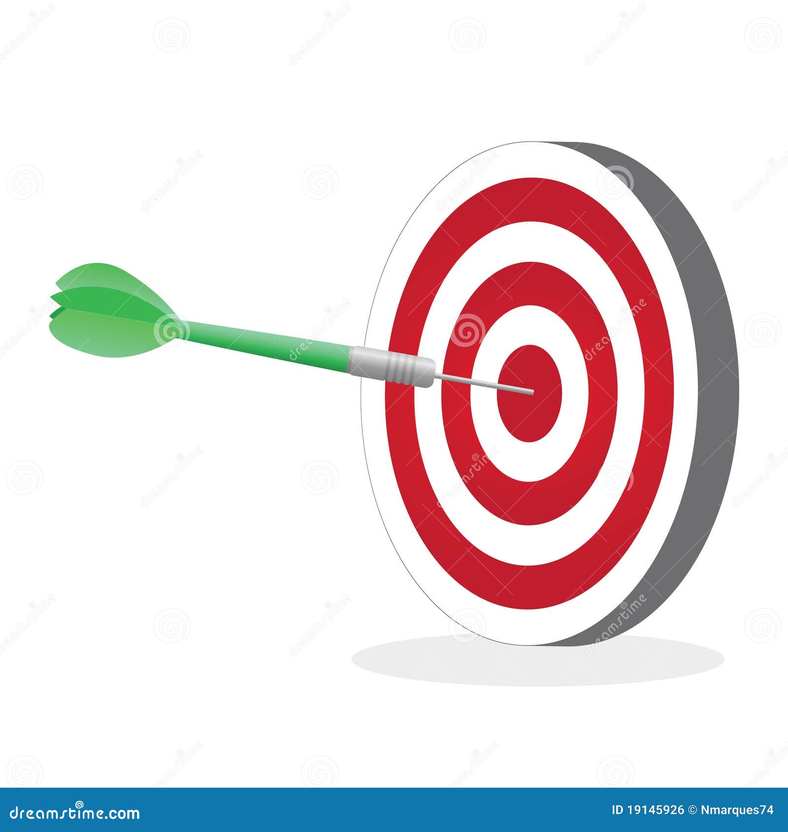 Pijltje op Doel vector illustratie. Illustration of geïsoleerd - 19145926