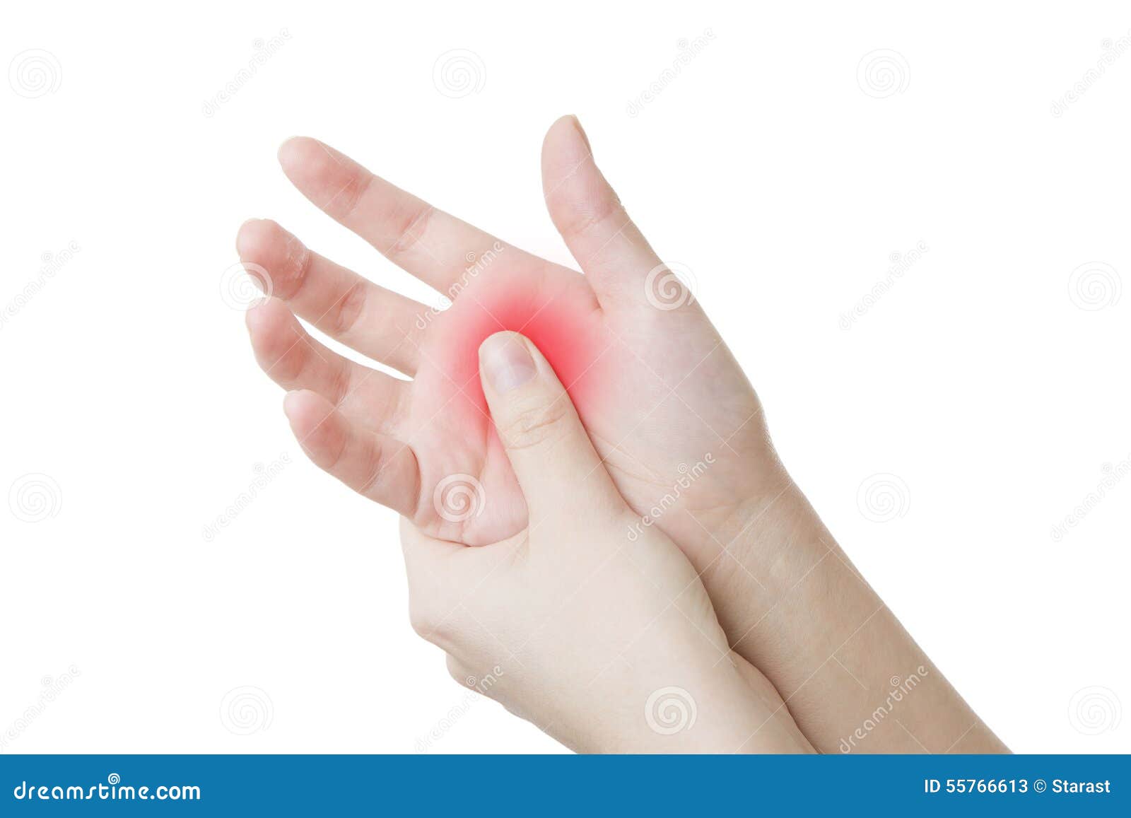 Pijn in de hand stock afbeelding. Image of ziekte, hygiëne - 55766613