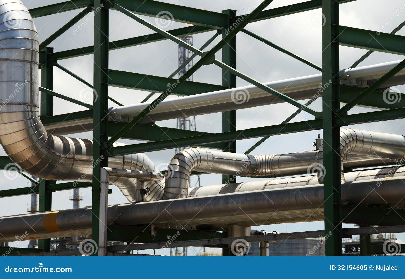 Pijpleiding van gas stock afbeelding. Image of metaal - 32154605