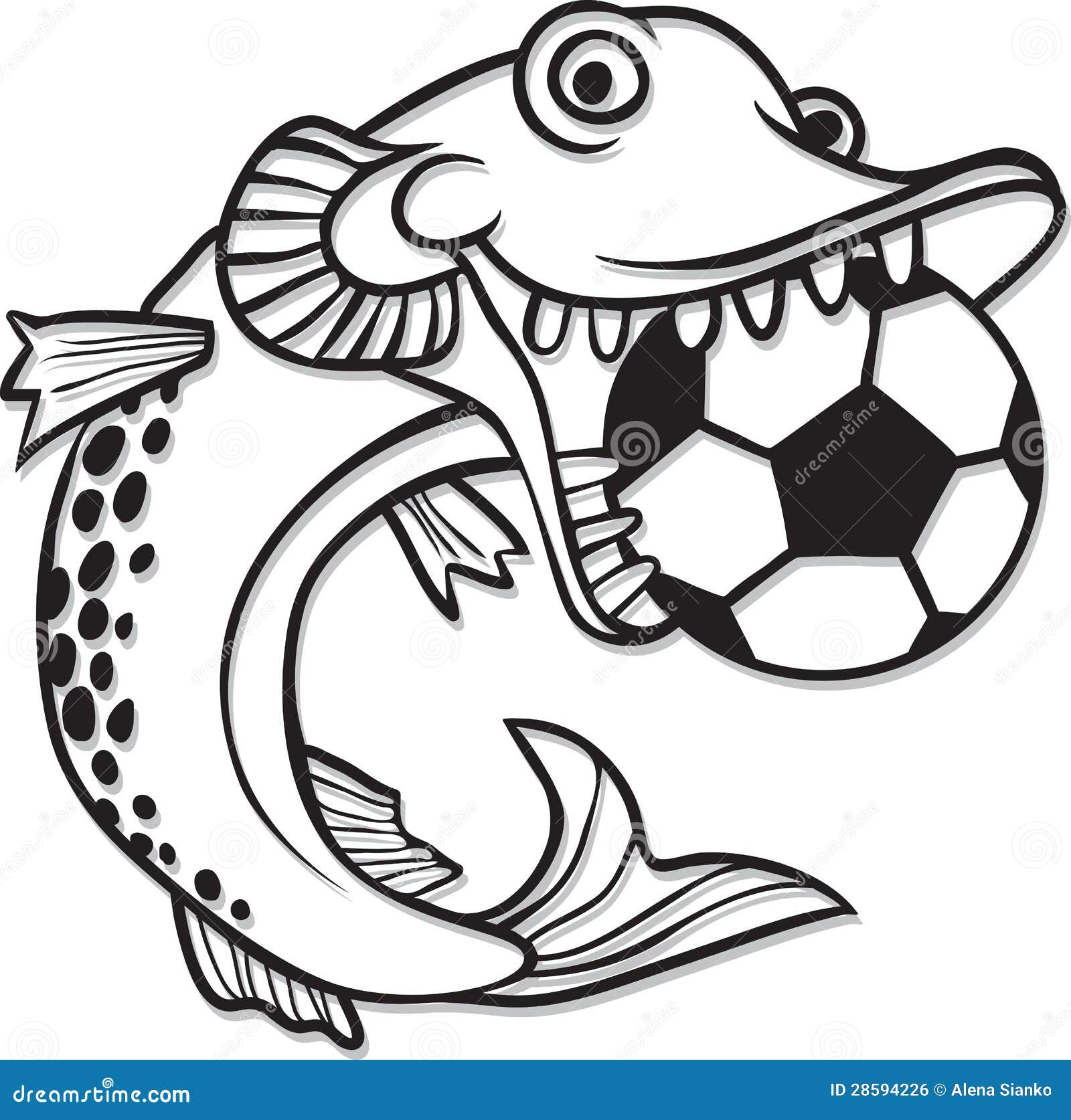 Pike As a Symbol of the Football Team Stock Vector - Illustration of ...