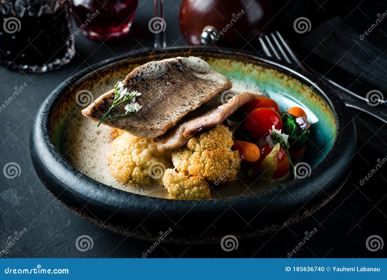 Pike Perch Fillet with Vegetables Stock Photo - Image of plate, meal ...