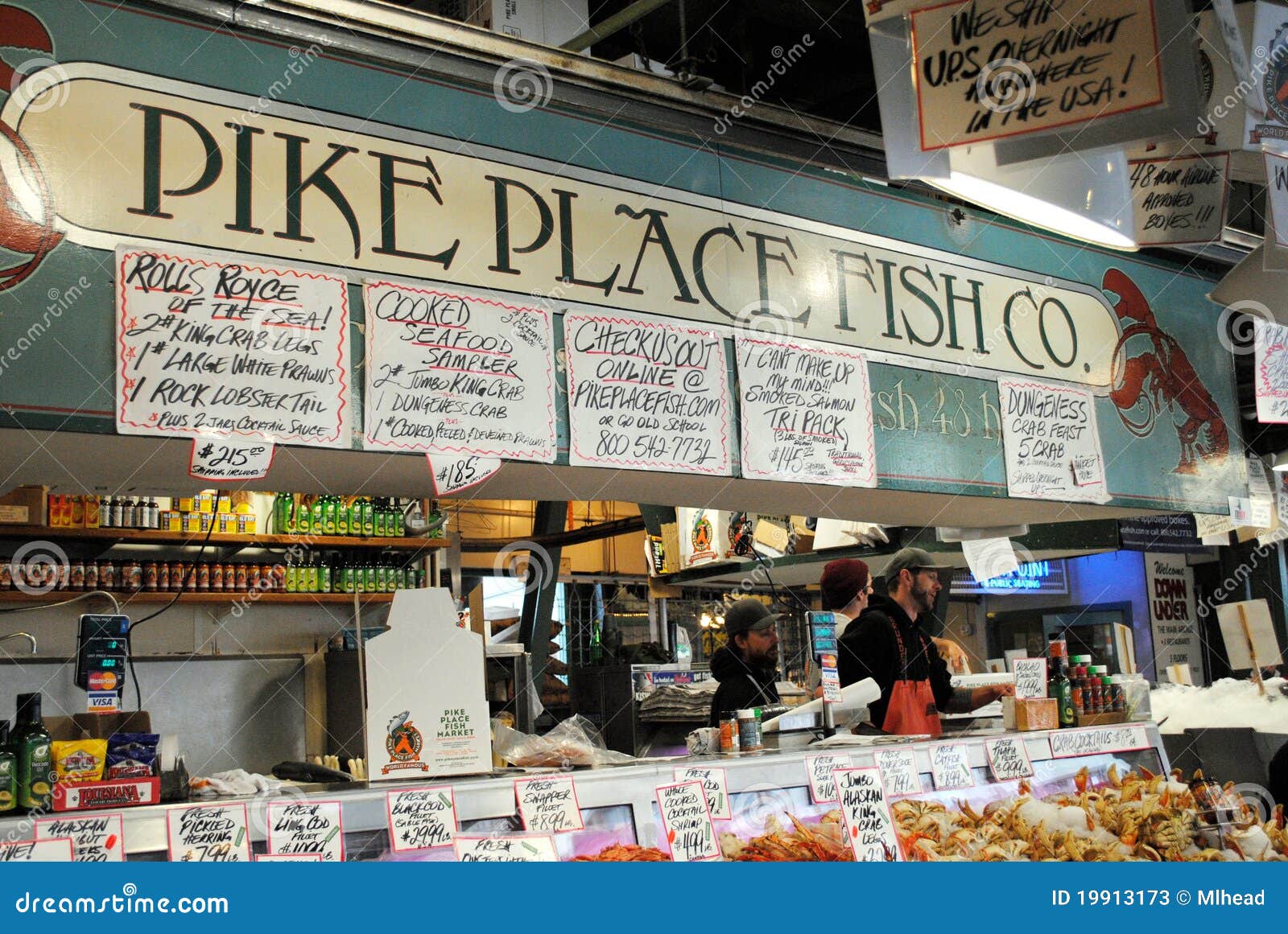 Pike Place Fish Company editorial stock photo. Image of seattle - 19913173