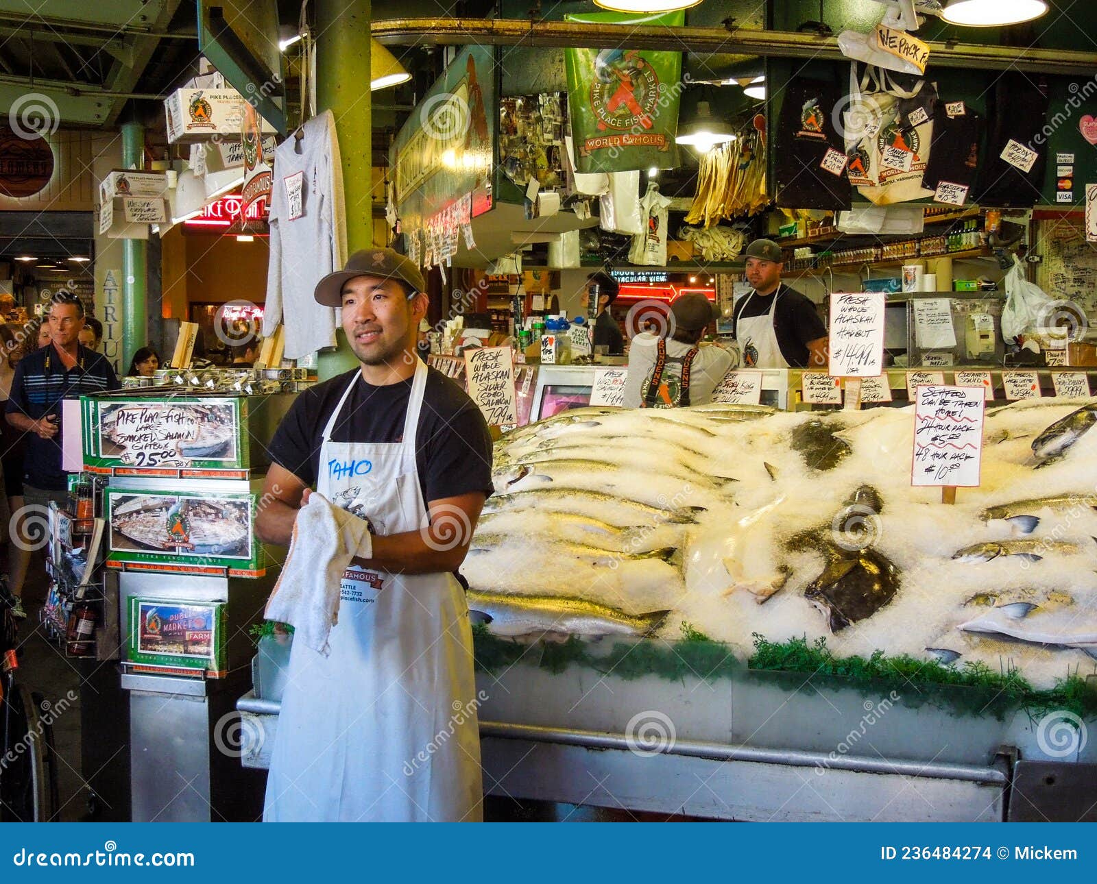 Famous Pike Place Market Flying Fish Vendor Editorial Stock Image ...
