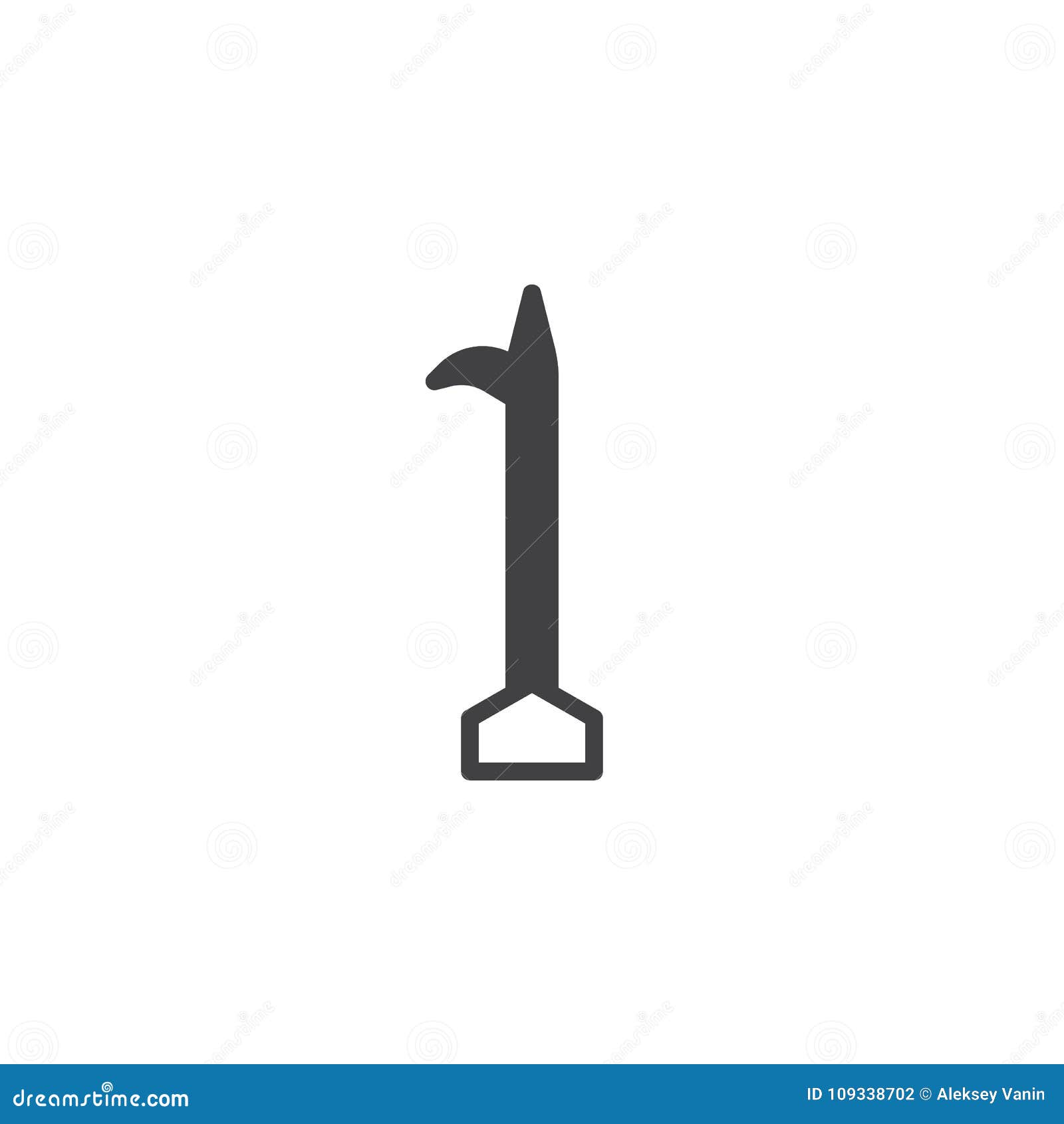 Pike pole icon vector stock vector. Illustration of single - 109338702