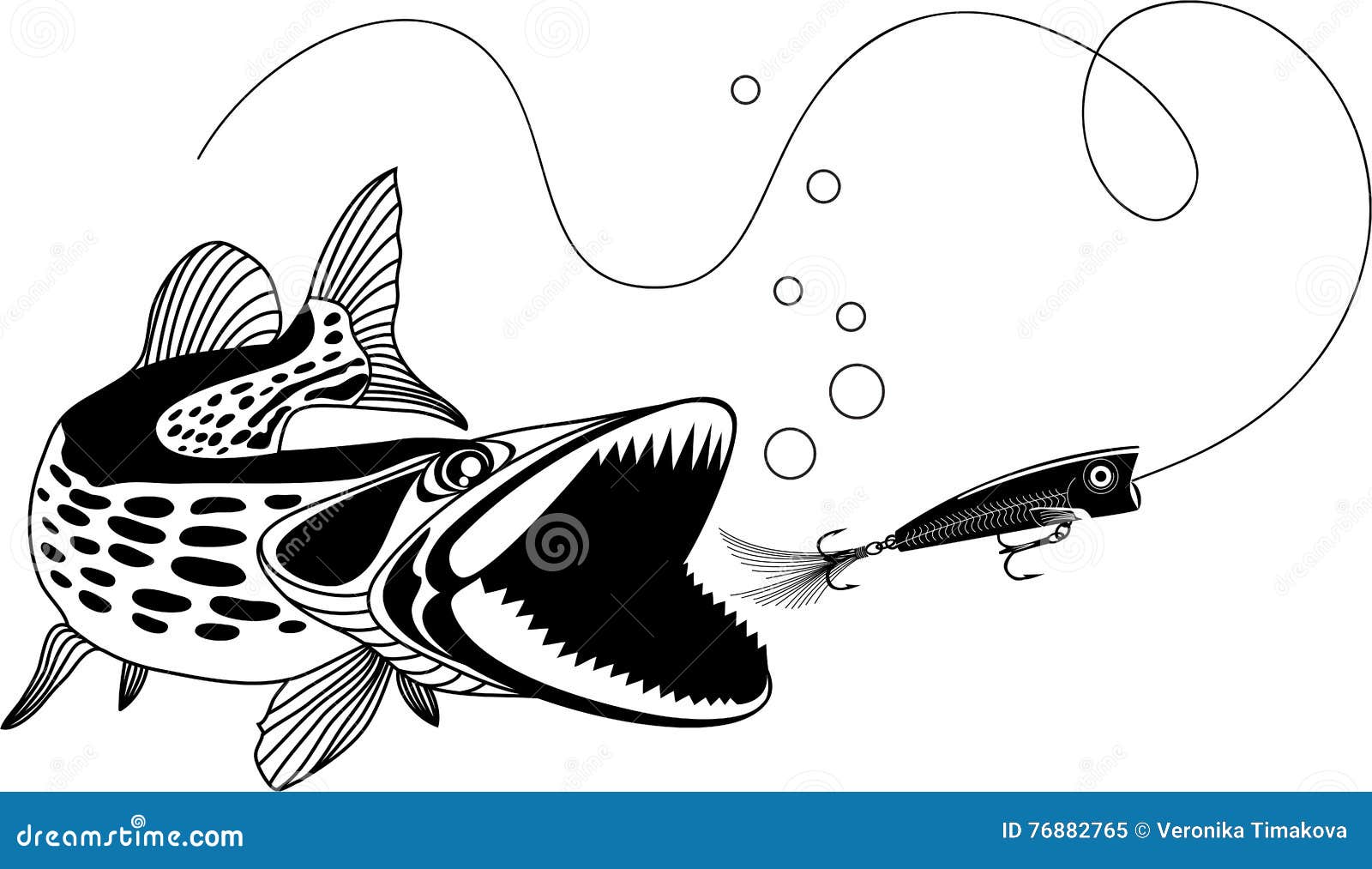 Muskie Fish Coloring Page Coloring Pages