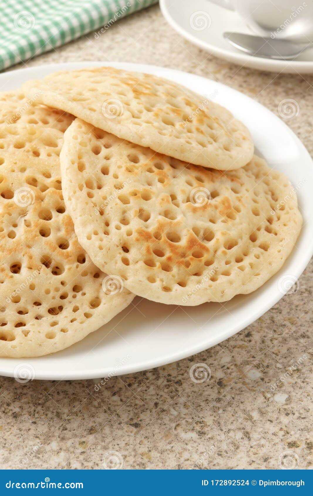 Pikelets stock photo. Image of crumpet, bread, plate - 172892524