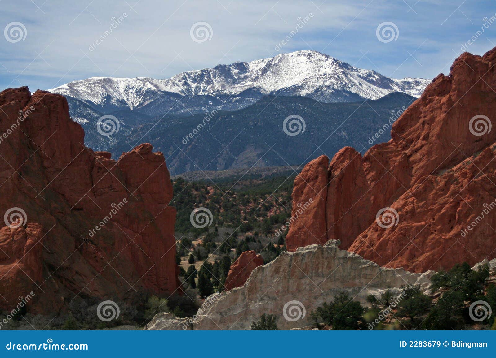 Pikes Peak Colorado Springs Rain And Thunder Storm Panoramic Royalty ...