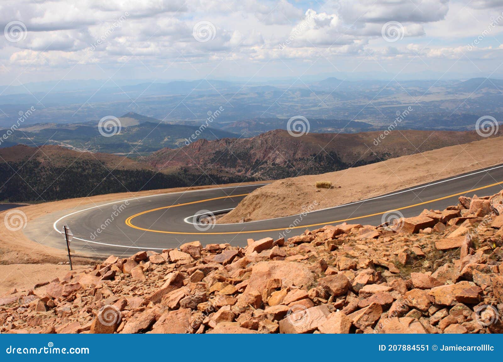 Pikes Peak road stock image. Image of peak, landscape - 207884551