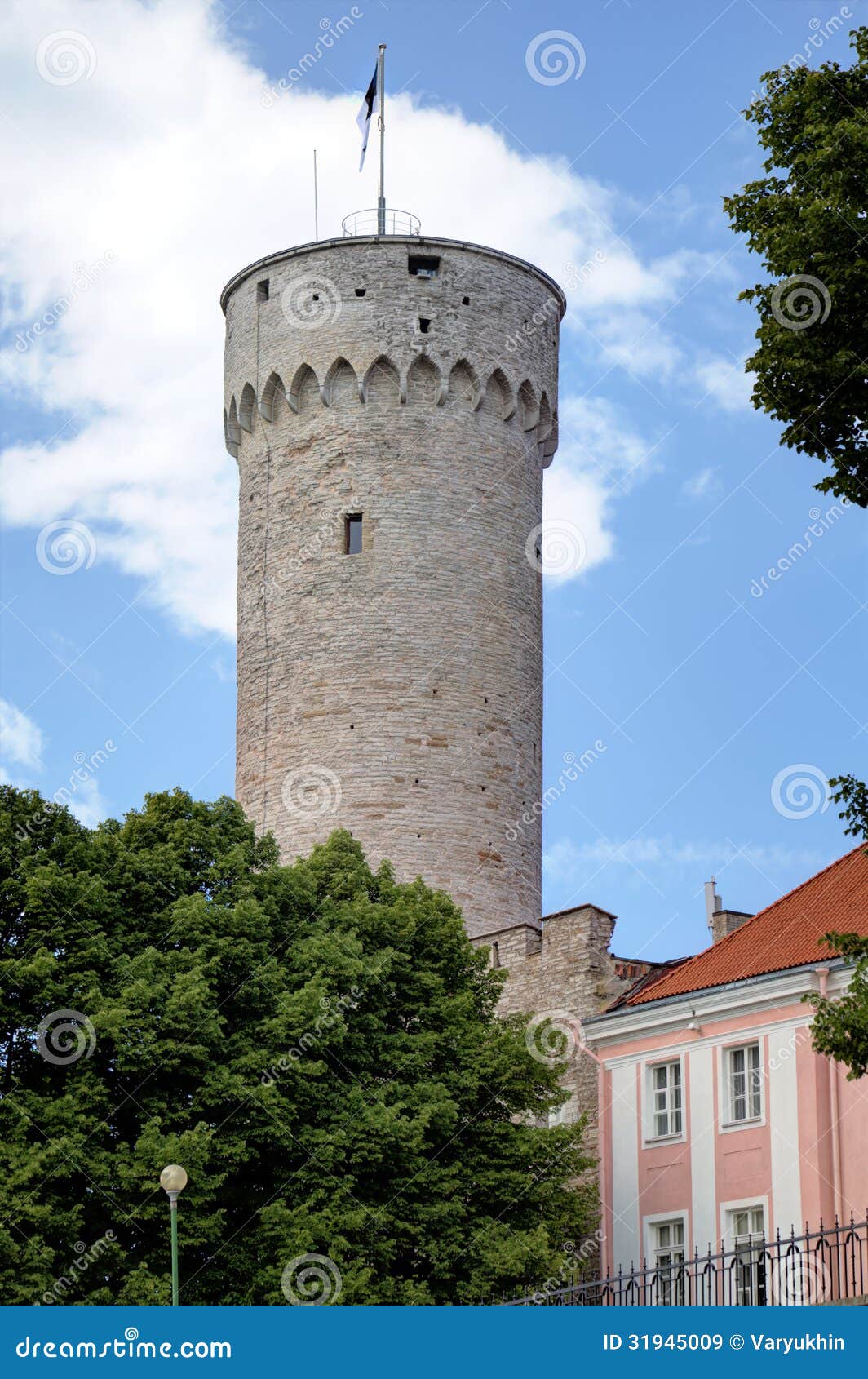 Pikk Hermann tower. stock image. Image of stone, ancient - 31945009