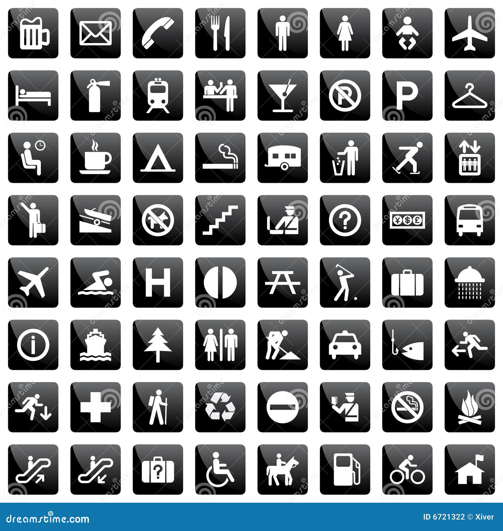 Piktogramme stock abbildung. Illustration von radfahren - 6721322