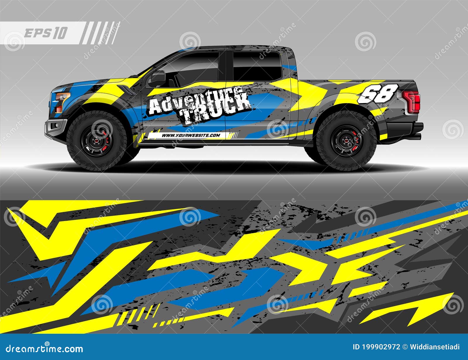 Truck Decal Wrap Design Vector. Graphic Abstract Stripe Racing ...