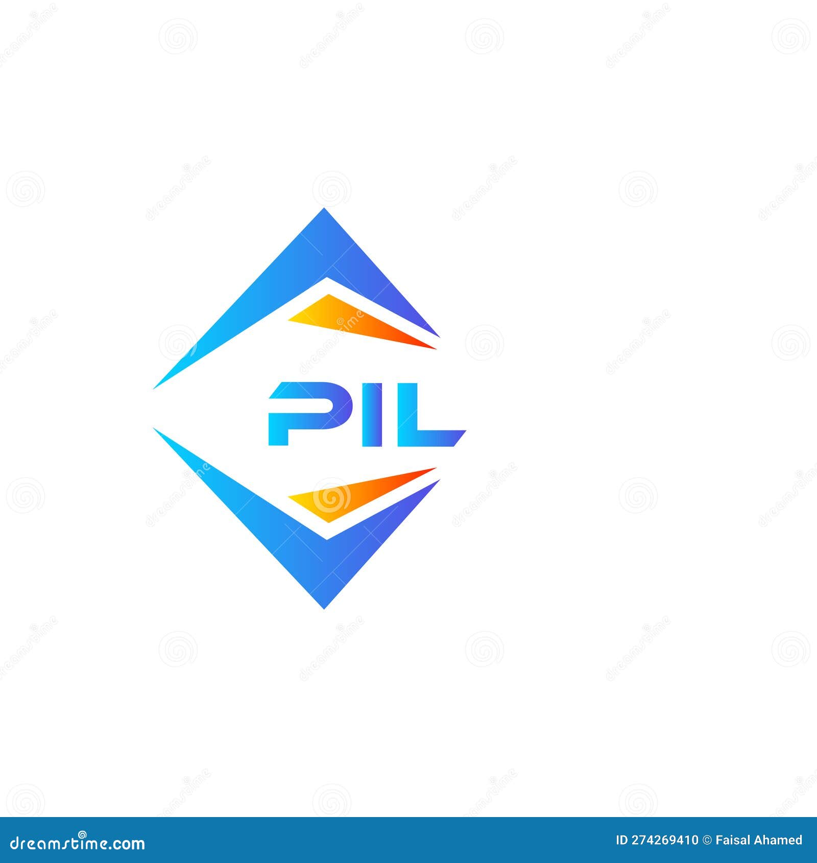 PIL Abstract Technology Logo Design on White Background. PIL Creative ...