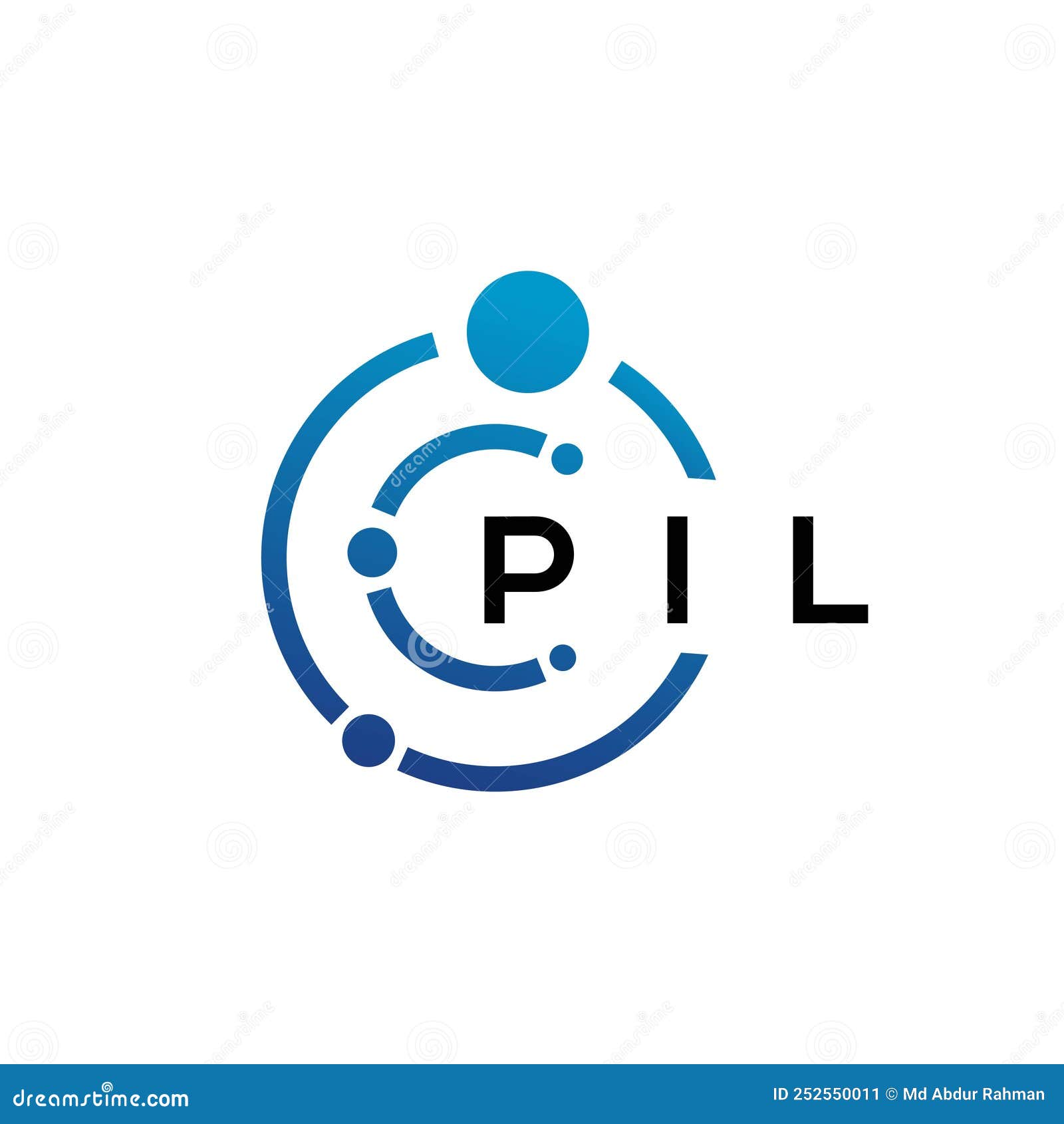 PIL Letter Technology Logo Design on White Background. PIL Creative ...