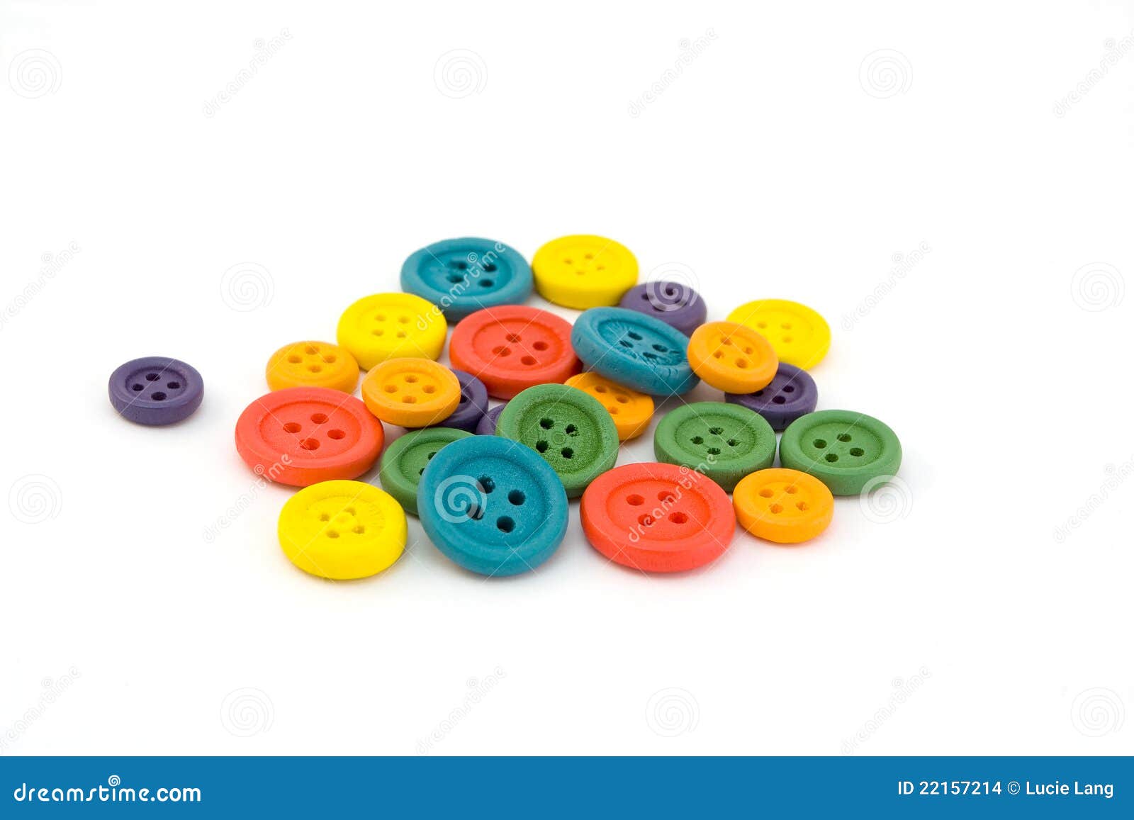 Pila De Botones Coloridos Sobre Blanco Foto de archivo - Imagen de ...
