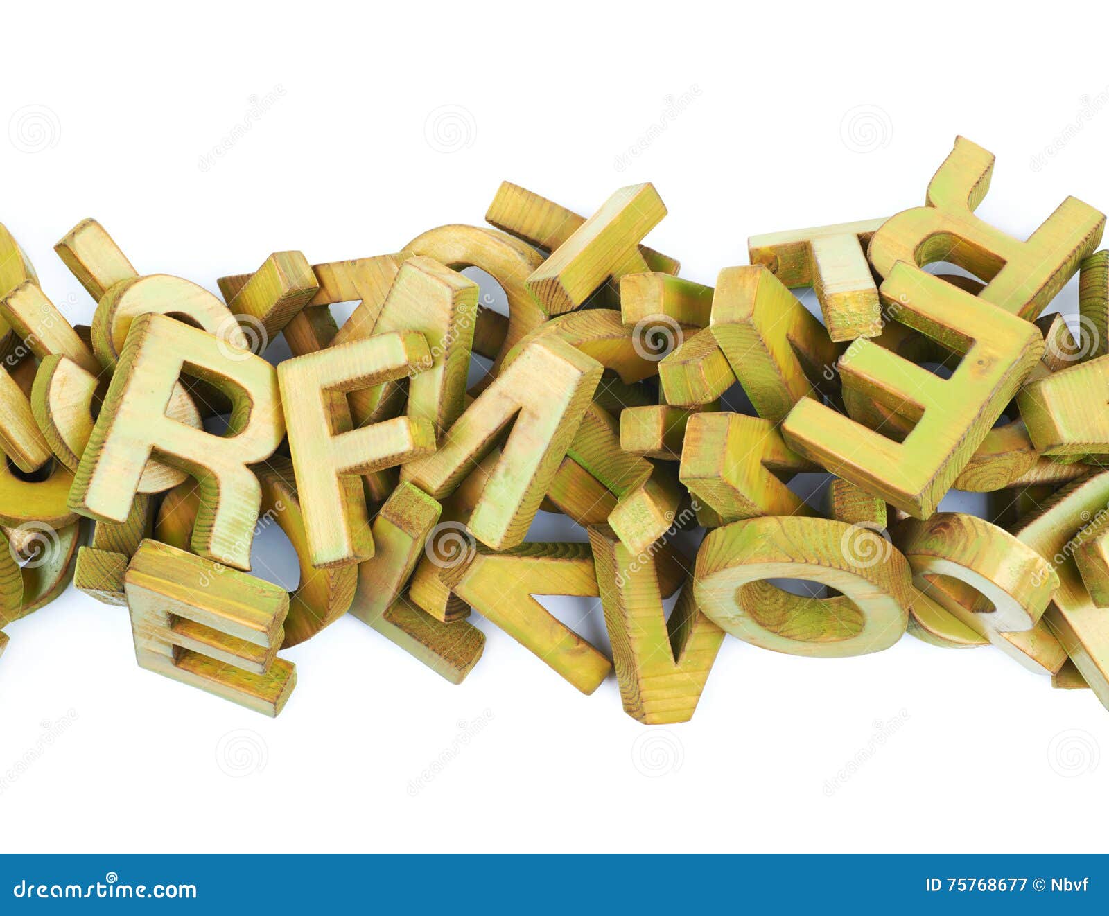 Pila De Letras De Madera Pintadas Imagen de archivo - Imagen de ...