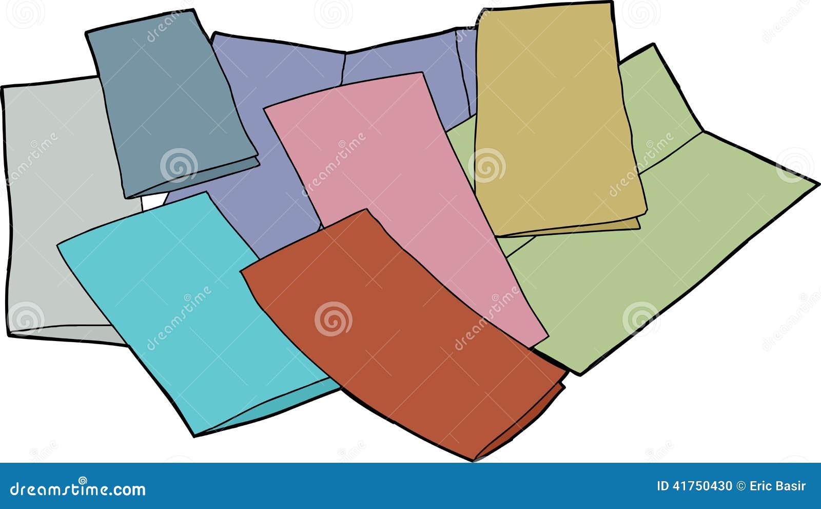 Pila de mapas en blanco ilustración del vector. Ilustración de fondo ...