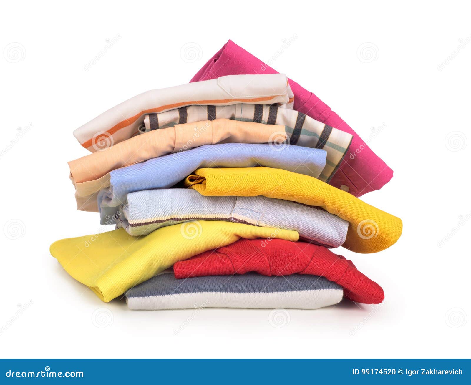 Pila de ropa aislada foto de archivo. Imagen de aislado - 99174520