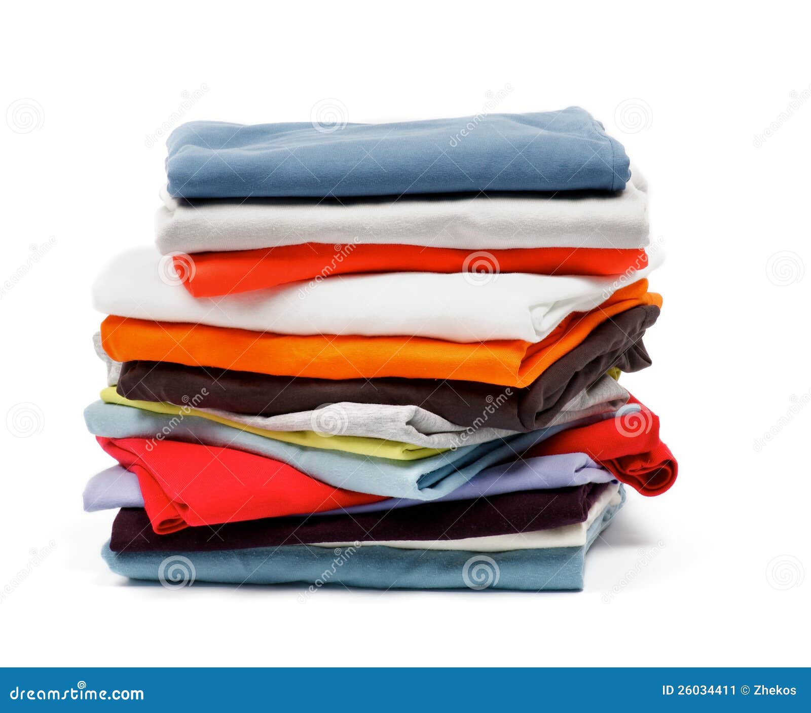 Pila de ropa del color imagen de archivo. Imagen de negro - 26034411