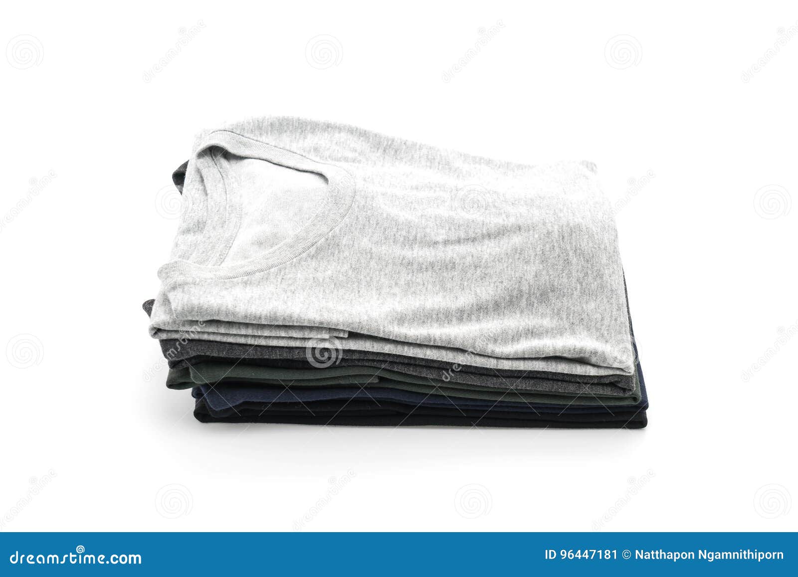 Pila de ropa en blanco imagen de archivo. Imagen de modelo - 96447181