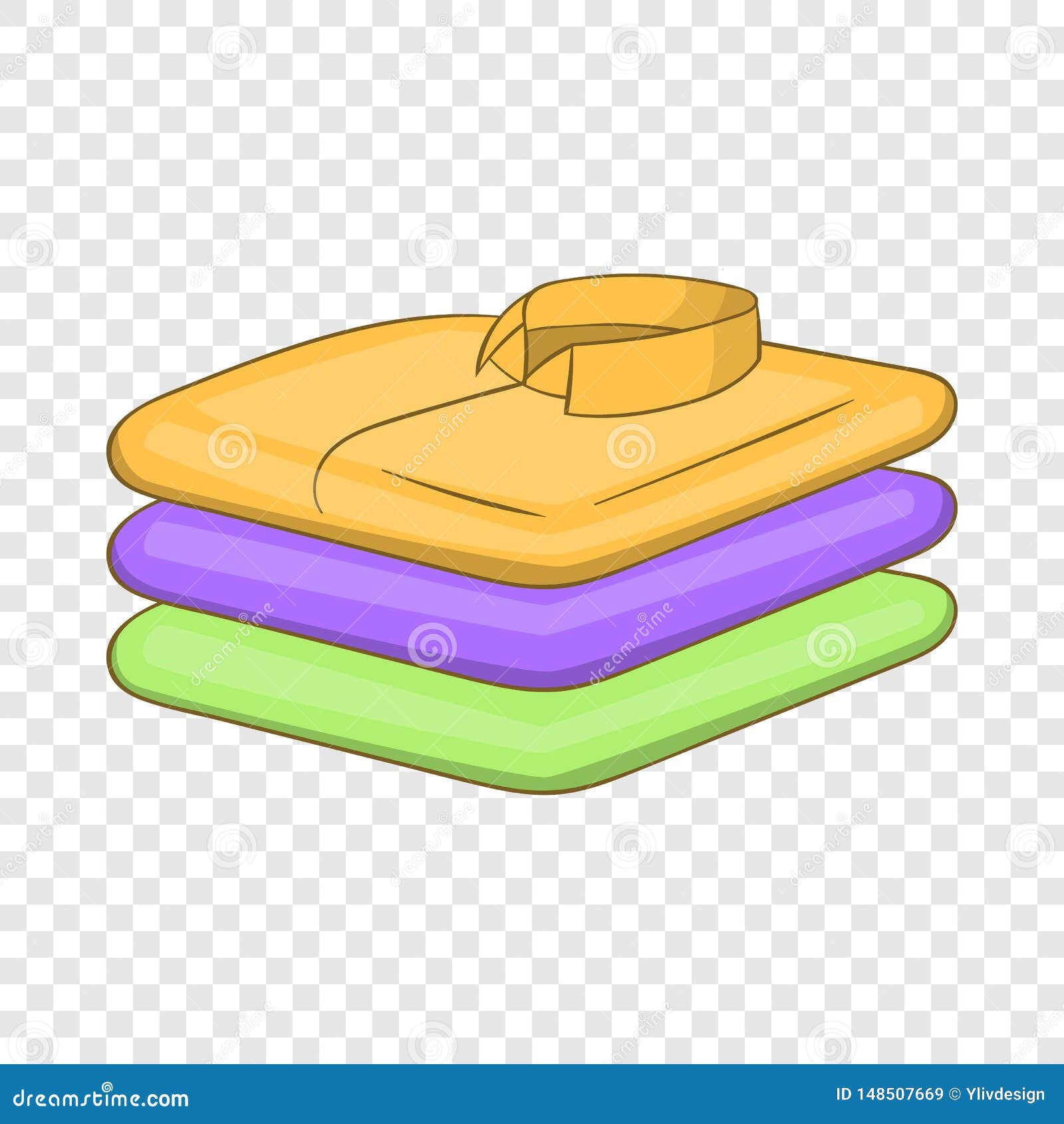 Pila De Ropa Icono, Estilo De La Historieta Ilustración del Vector ...