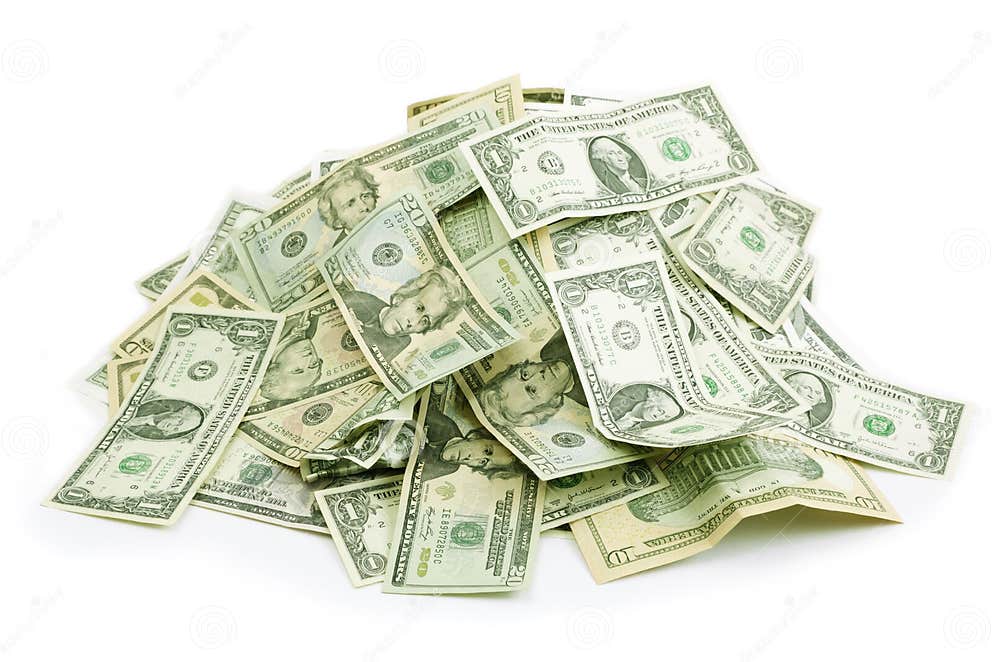 Pila del dinero imagen de archivo. Imagen de divisa, verde - 12717097