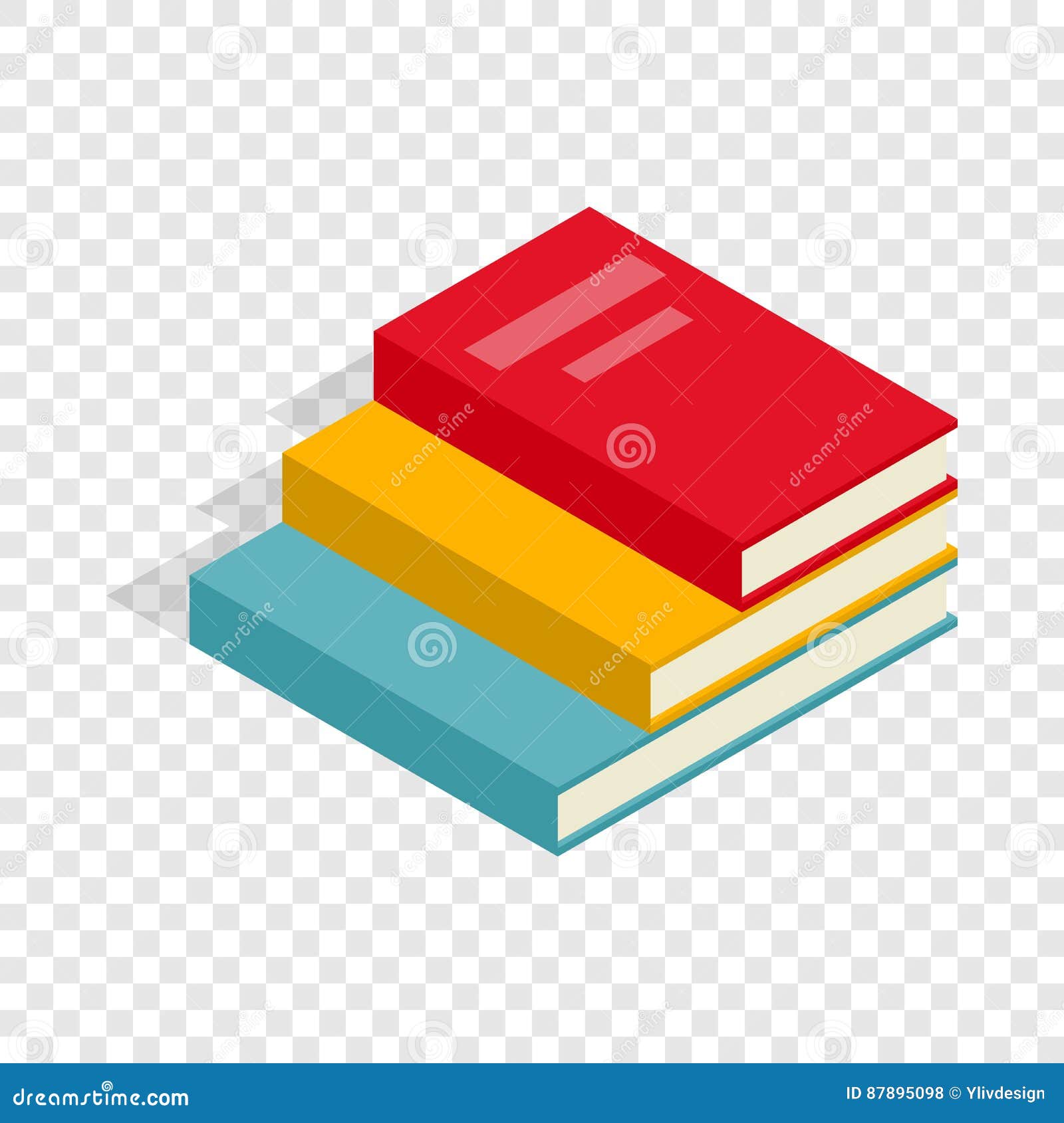 Pila Di Icona Isometrica Dei Libri Illustrazione Vettoriale ...