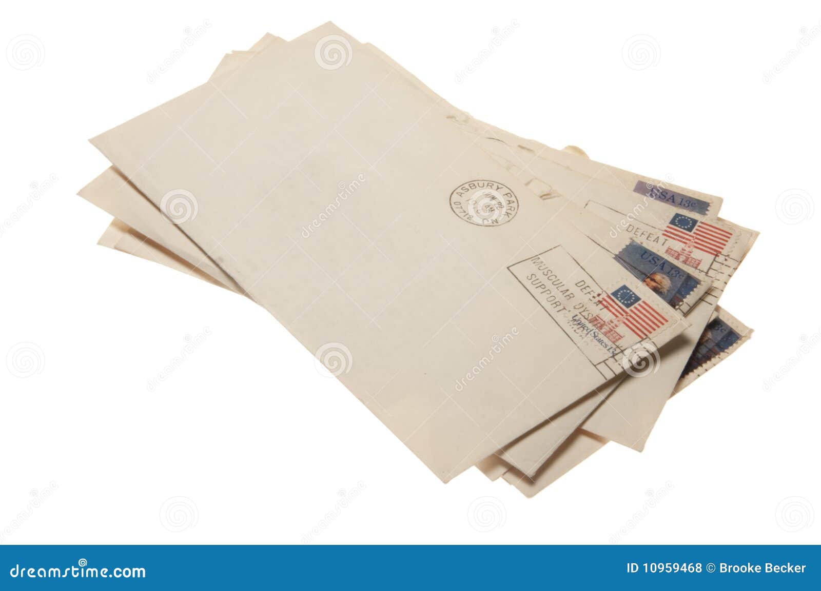 Pila Di Lettere Della Posta Fotografia Stock - Immagine di busta ...