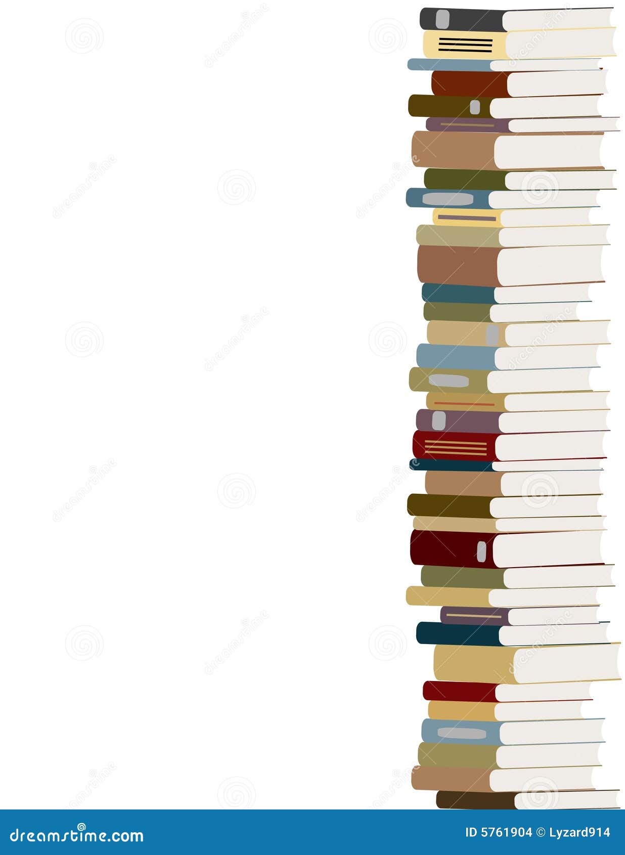 Pila di libri illustrazione vettoriale. Illustrazione di libri - 5761904