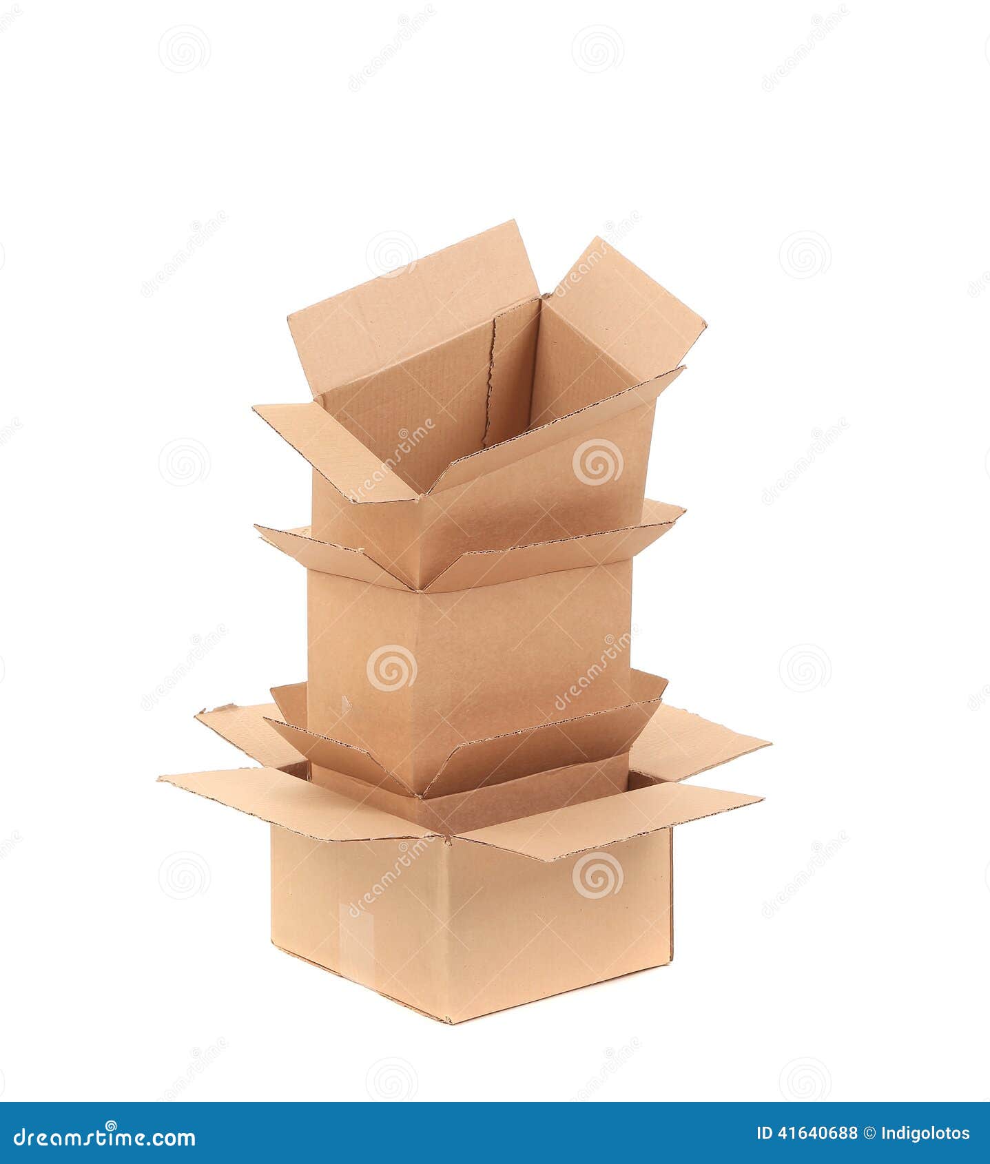 Pila Di Scatole Di Cartone Aperte Fotografia Stock - Immagine di scheda ...