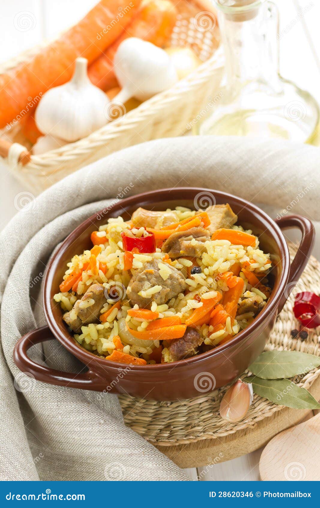 Pilaf stock photo. Image of kitchen, meal, cuisine, bowl - 28620346