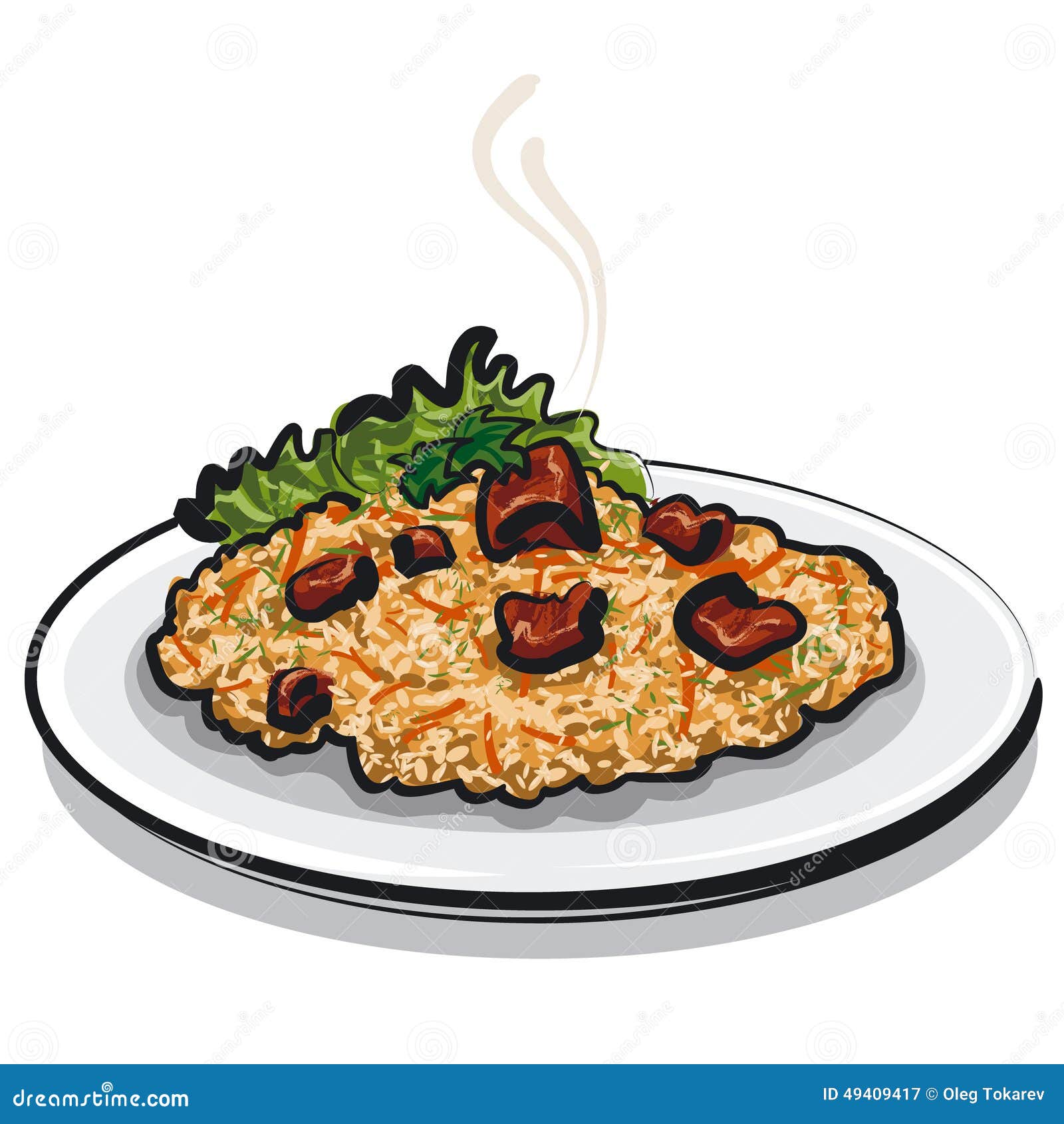 Pilaf illustration stock. Illustration du arabe, image - 49409417