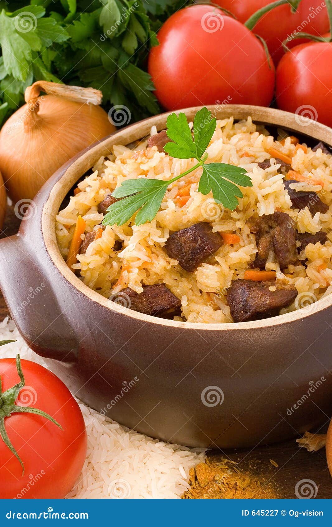 Pilaf stock image. Image of close, photograph, calorie - 645227