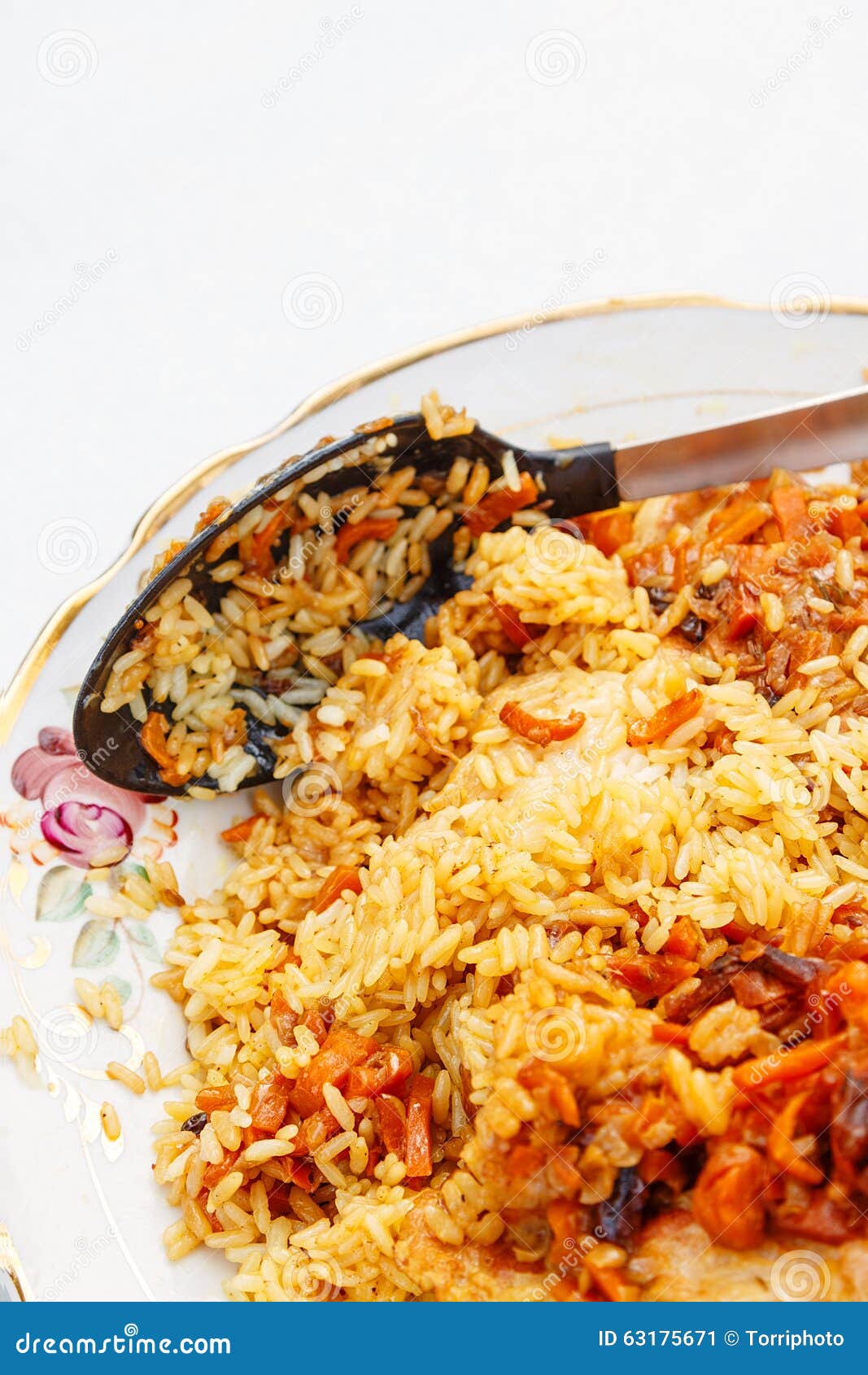 Pilaf stock image. Image of dish, arabian, lamb, ingredient - 63175671