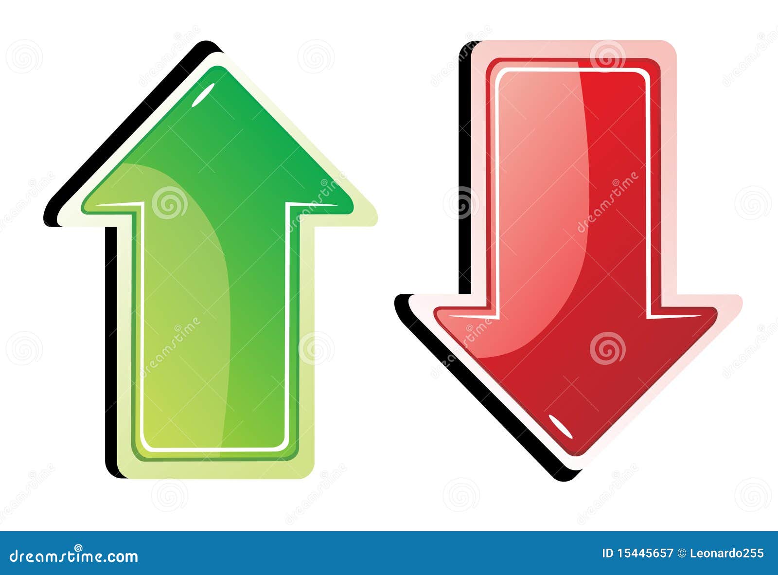 Pilar ner upp vektor illustrationer. Illustration av vektor - 15445657