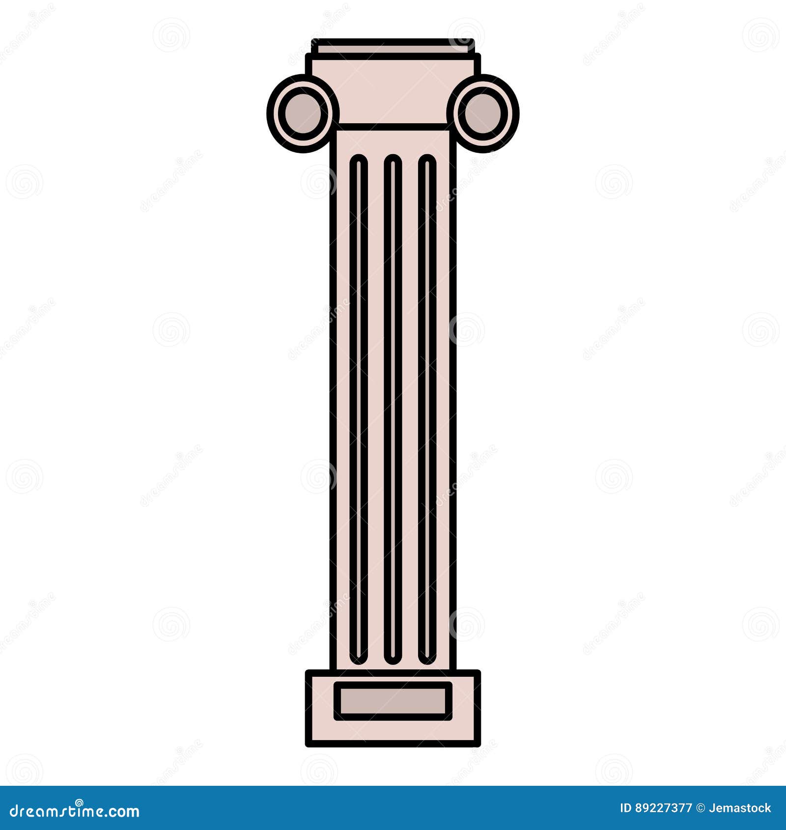 Pilaster Column Structure Image Stock Illustration - Illustration of ...