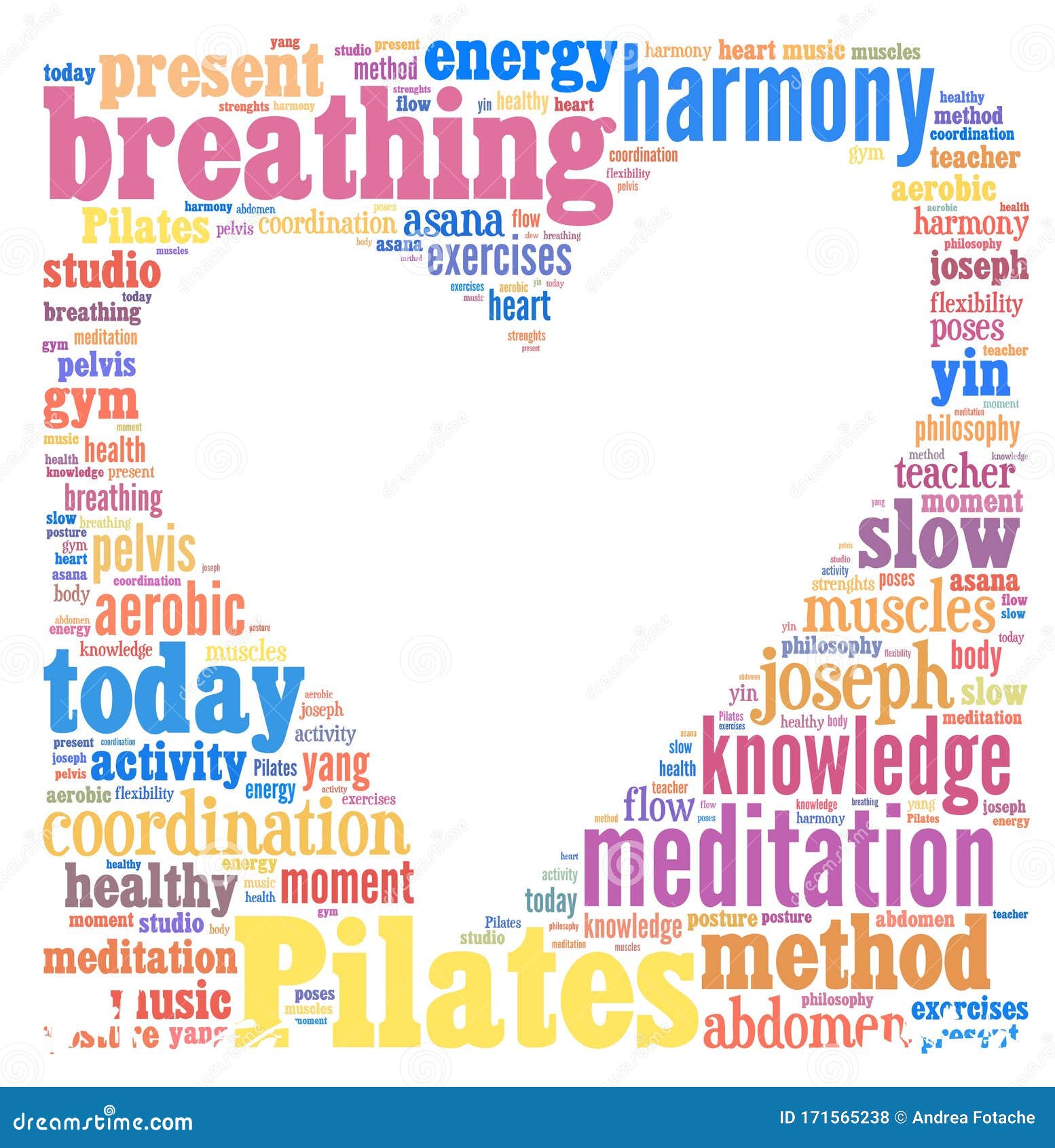 Pilates Word Cloud stock illustration. Illustration of word - 171565238