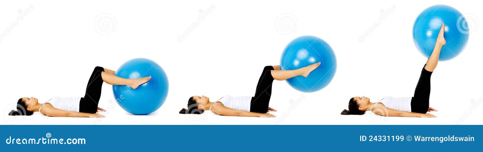 Pilates ball exercise stock illustration. Illustration of girl - 24331199